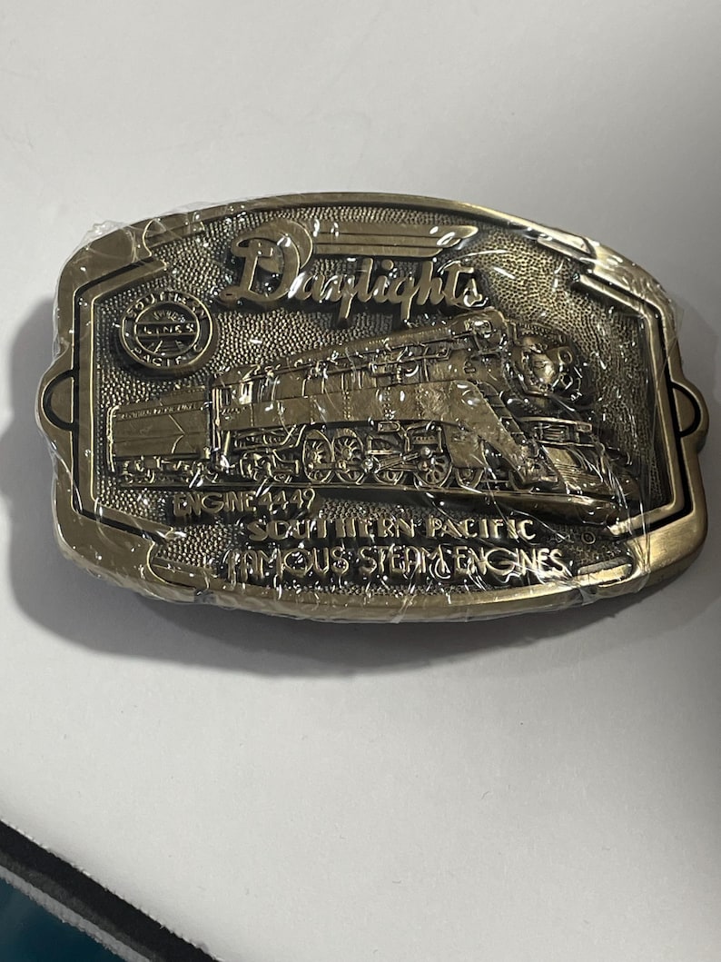 DAYLIGHT Southern Pacific Steam Engine 4449 ADM Solid Brass Belt Buckle ...