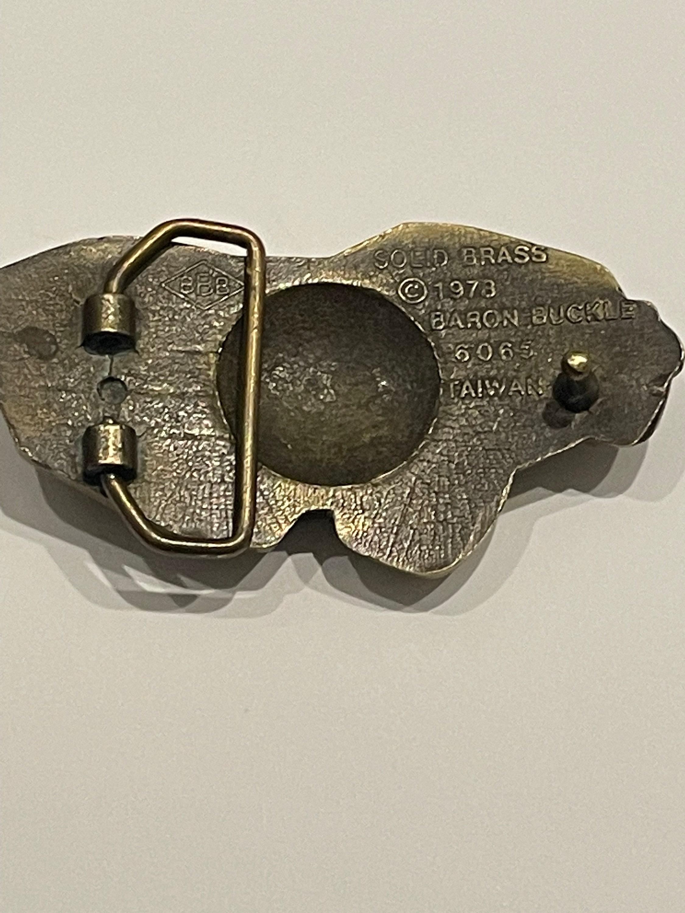 BBB CORVETTE BARON Solid Brass Car Baron Belt Buckle 1979 Vintage ...