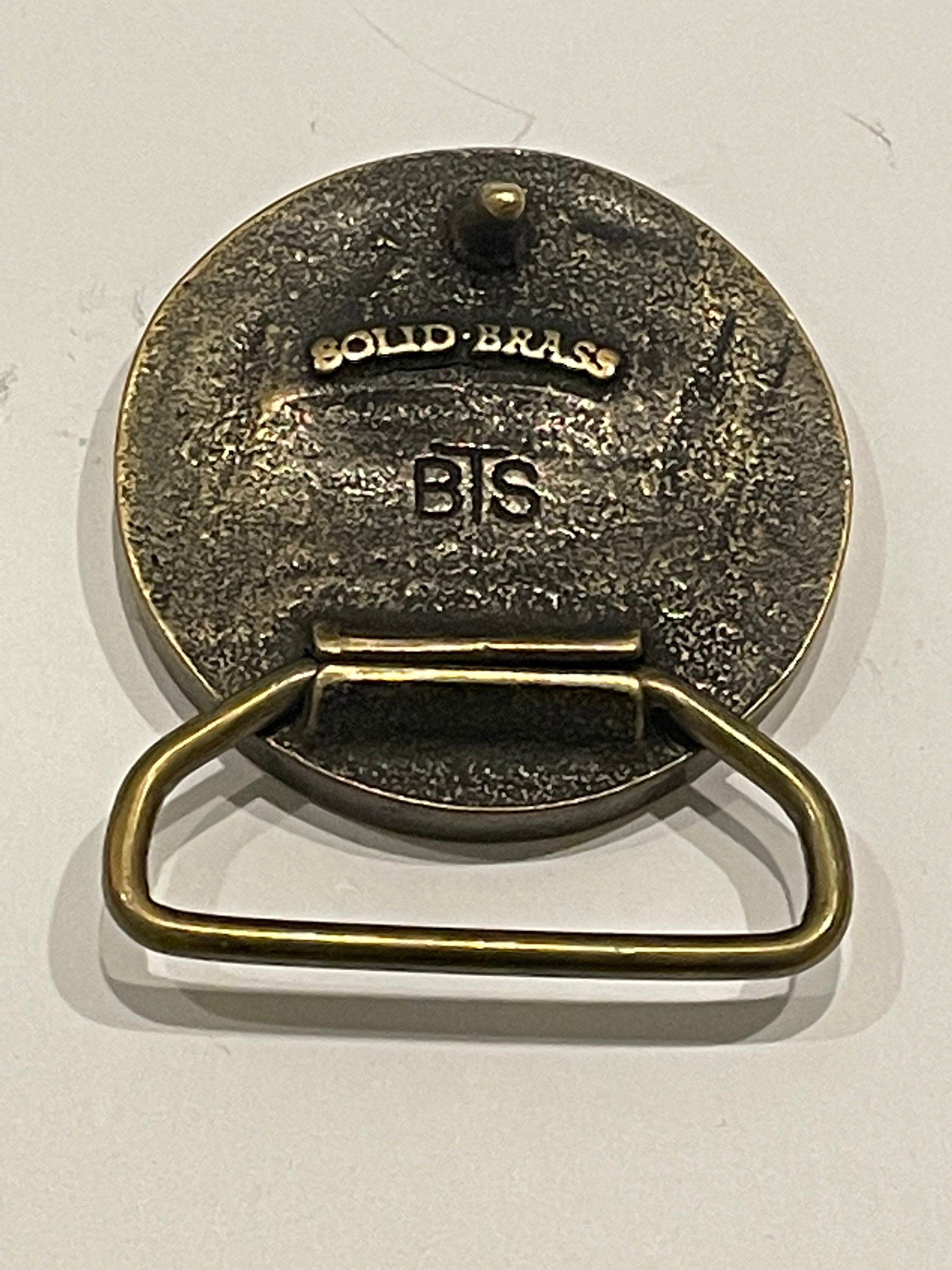BTS Eagle Head Solid Brass Belt Buckle Vintage Unique Rare - Etsy