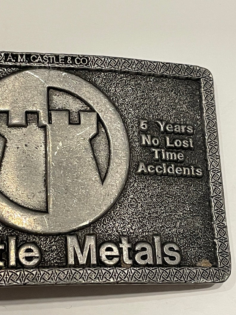 CASTLE METALS Dedicated to Safety Metal Belt Buckle by Lewis Buckle ...