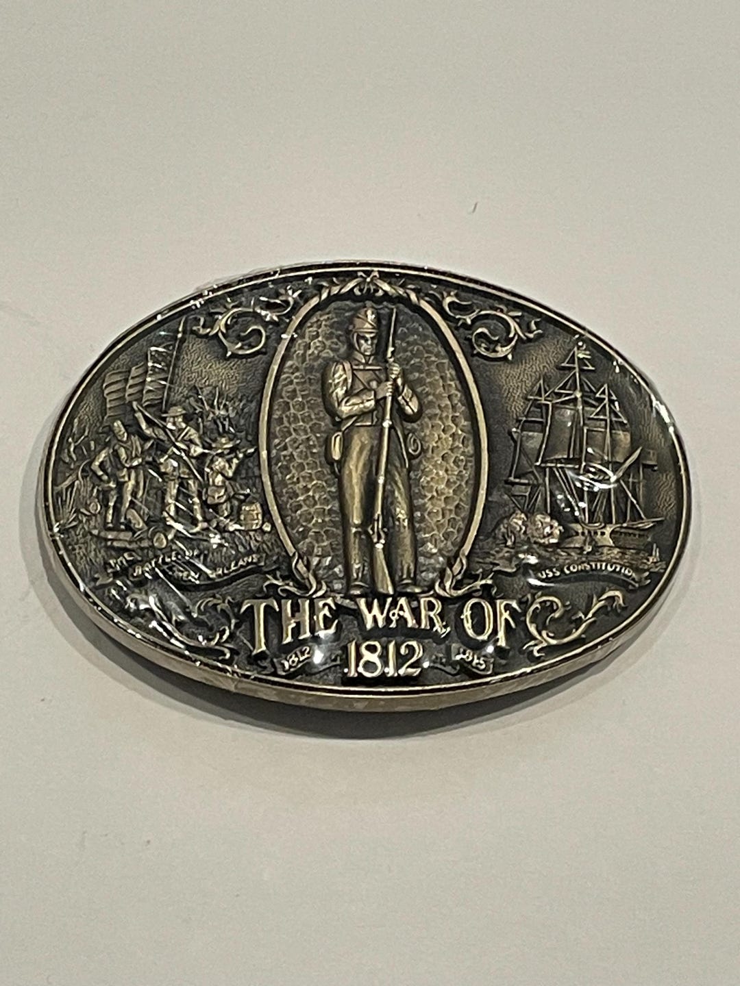 The War of 1812 AMERICAN Fighting MAN ADM Solid Brass Belt Buckle New ...