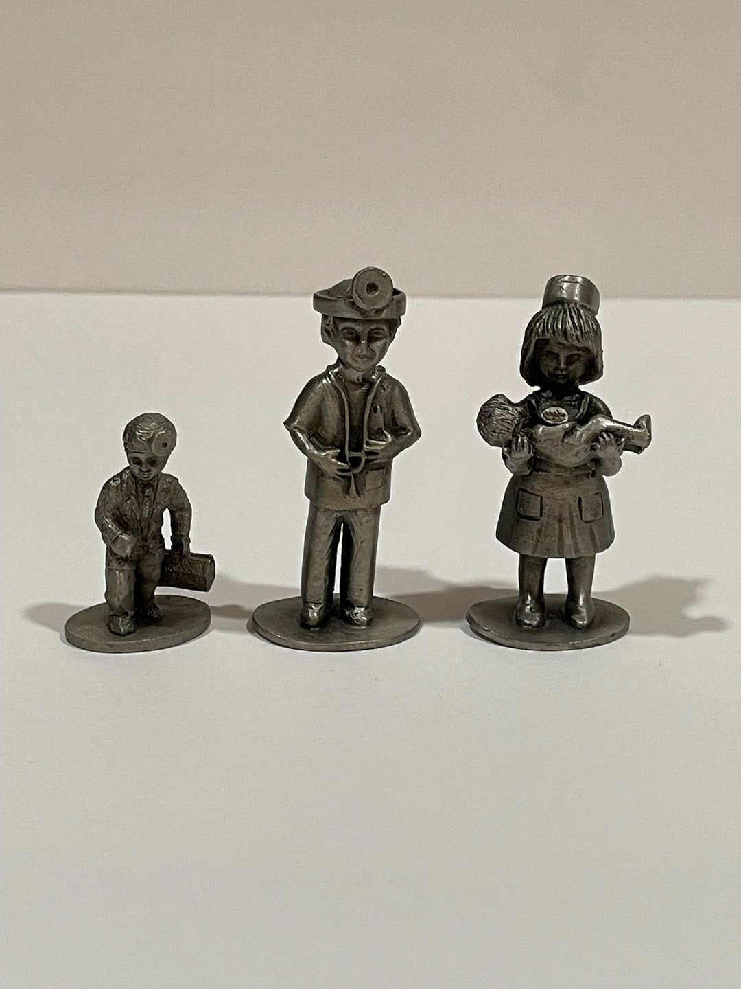 Doctors & Nurse Wilson Hudson Pewter Figurine Lot of 3 1979 Signed ...
