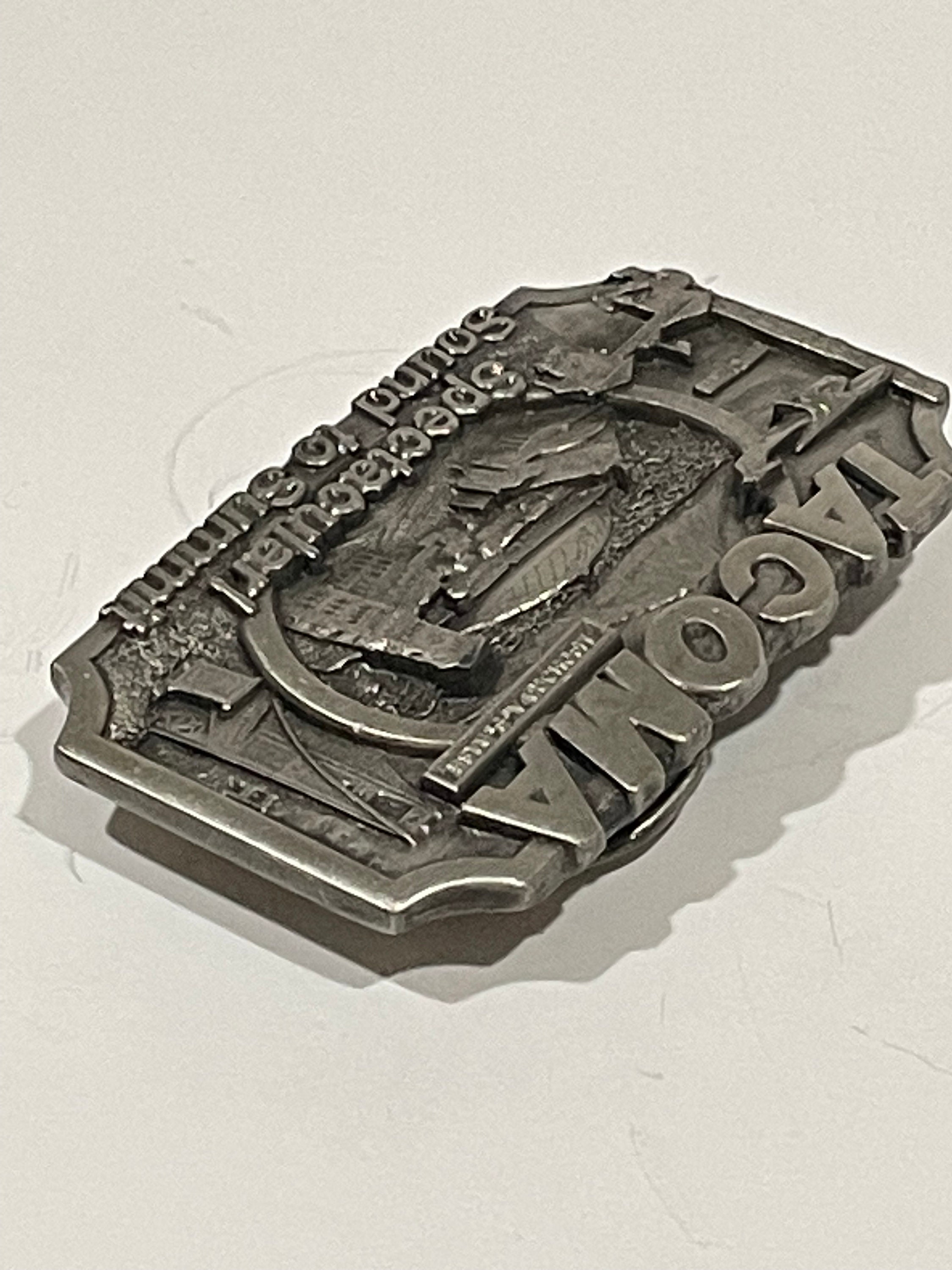 Tacoma Sound to Summit 3D Pewter Metal Belt Buckle 1983 Siskiyou ...