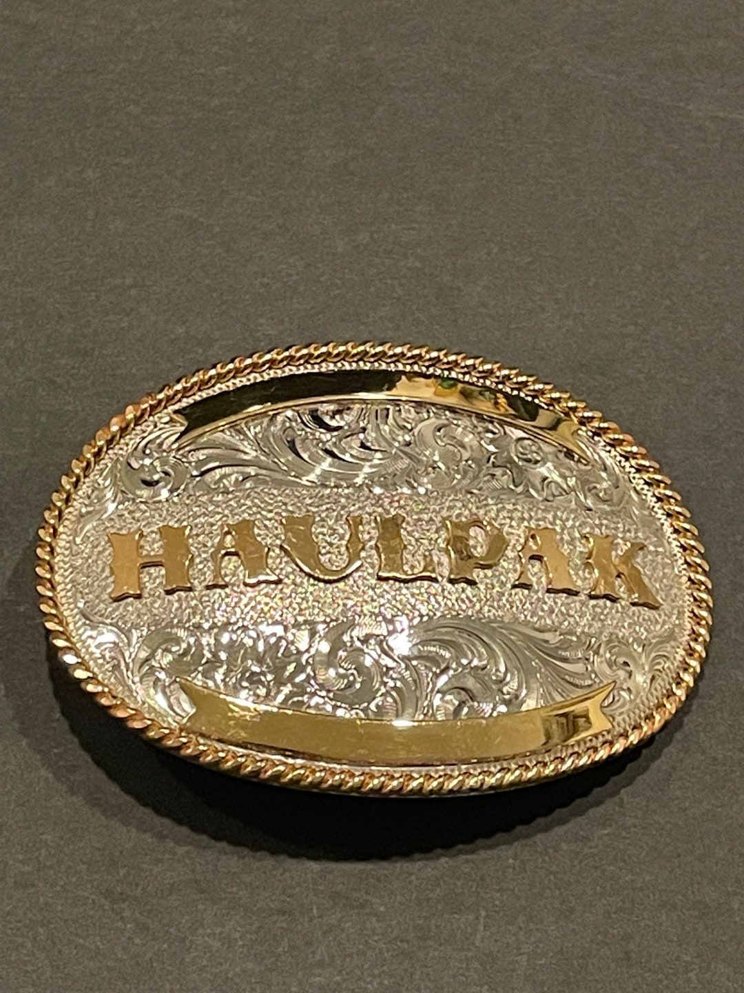 HAULPAK Minning Trucks MONTANA SILVERSMITHS German Silver Belt Buckle ...
