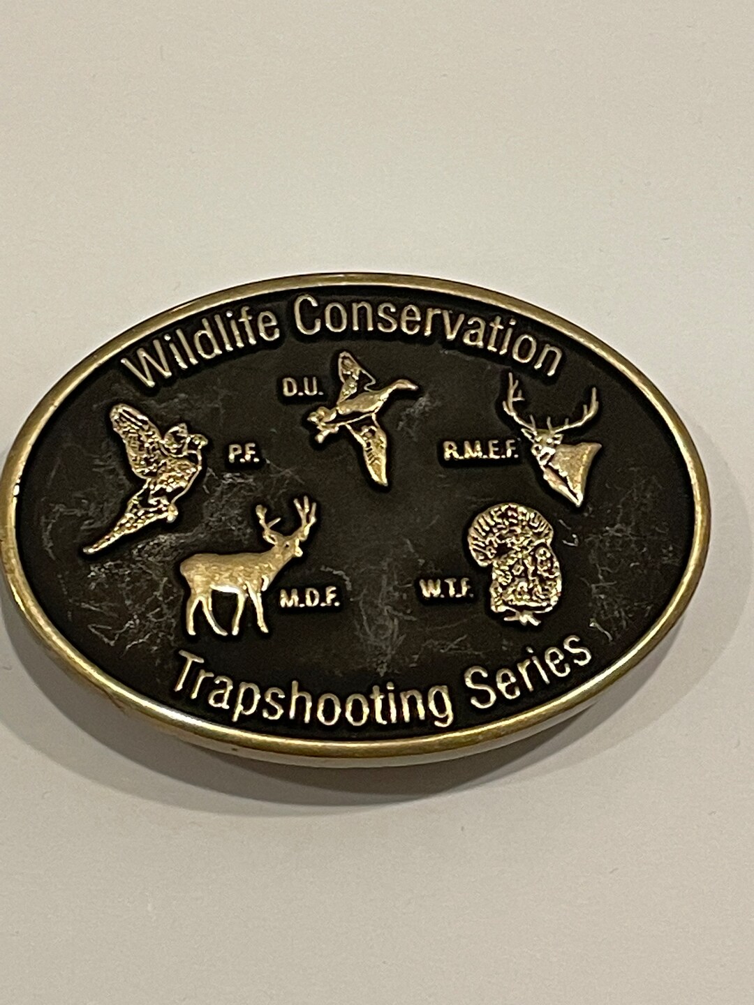 Anacortes WILDLIFE CONSERVATION TRAPSHOOTING Series Solid Brass Belt ...