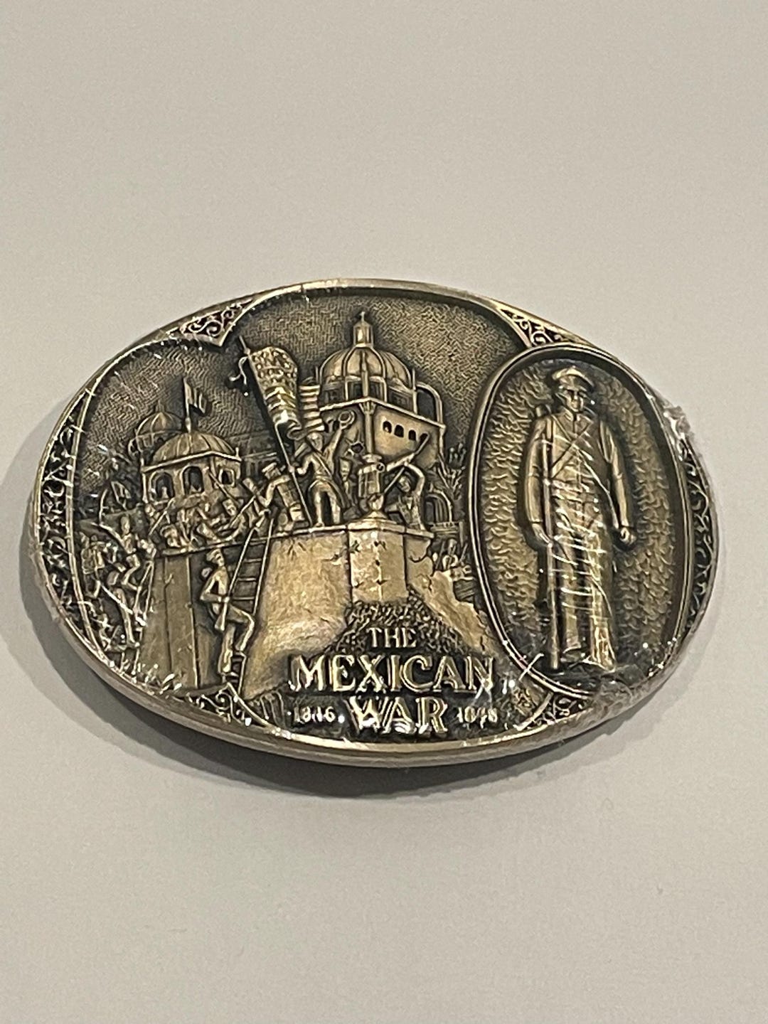 The MEXICAN WAR American Fighting Man ADM Solid Brass Belt Buckle ...