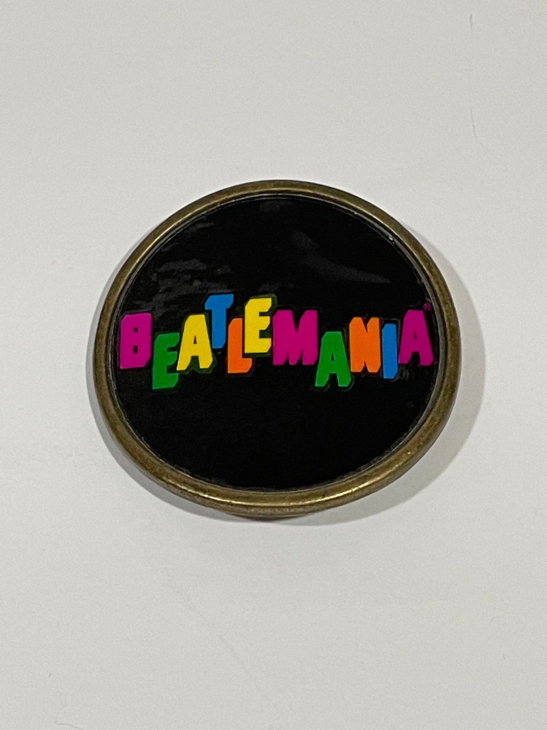 BEATLEMANIA the BEATLES Rock Band Concert Brass Belt Buckle Vintage ...