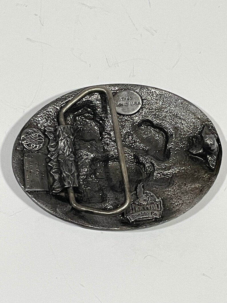 Native American on Horse Enamel Pewter Metal Belt Buckle Siskiyou 1986 VINTAGE UNIQUE RARE - Etsy