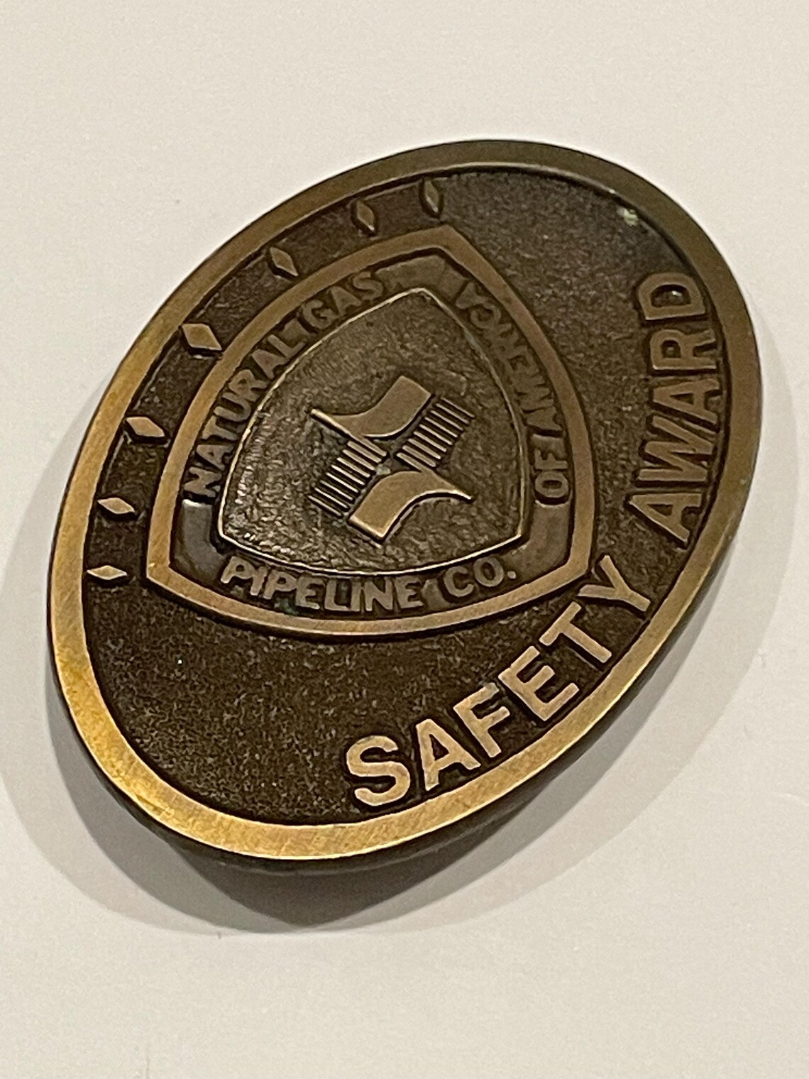 Natural Gas Pipeline of America Safety Award Brass Metal Belt Buckle by ...