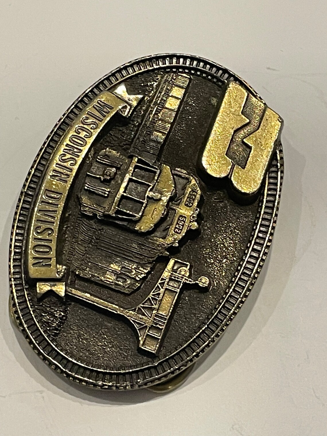 WISCONSIN DIVISION Brass Metal Belt Buckle Limited - Etsy