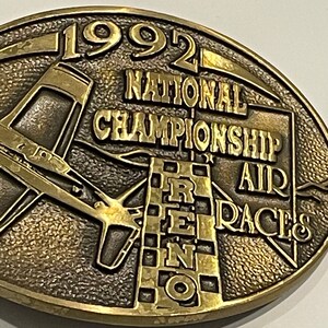 RENO AIR RACES National Championship Solid Brass Belt Buckle Limited ...