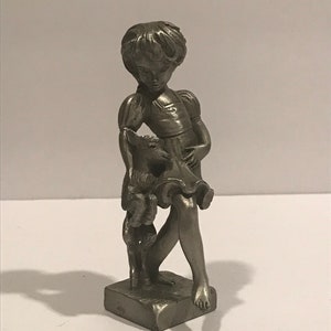Ray Lamb Dancing Girl With Sheep Pewter Figurine Signed Lamb.vintage ...