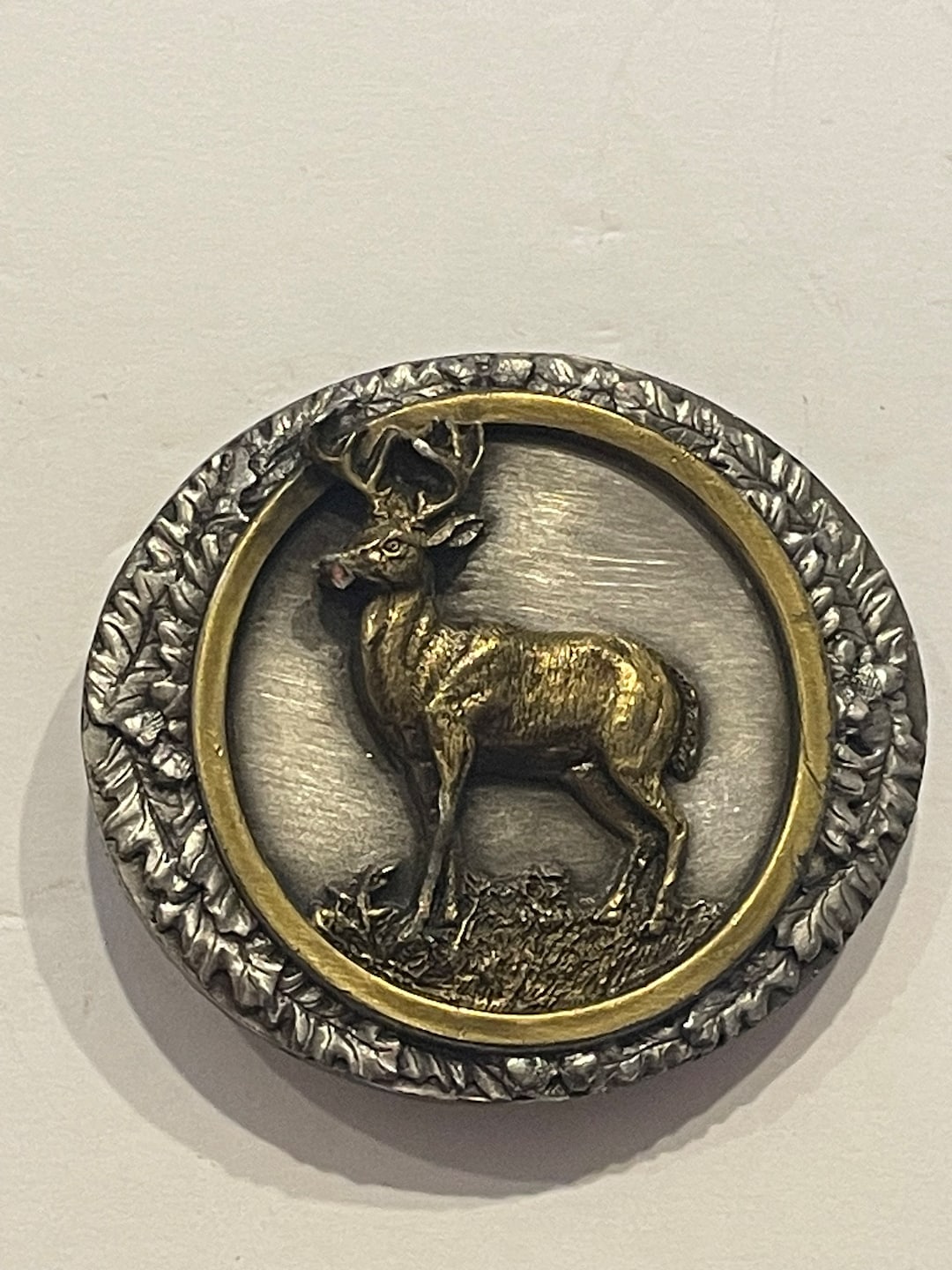 Bergamot Whitetail Deer Brass Works Belt Buckle 1988 Vintage Unique ...