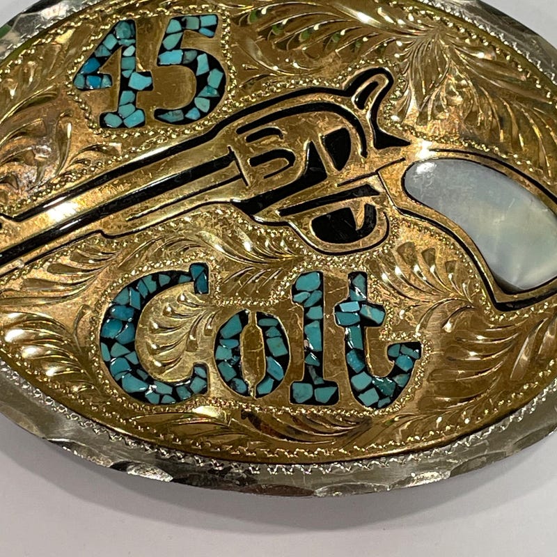 Vintage Colt Belt Buckle - Etsy