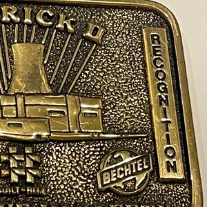 BECHTEL Limerick II, We Believe in Safety Solid Brass Belt Buckle BTS ...