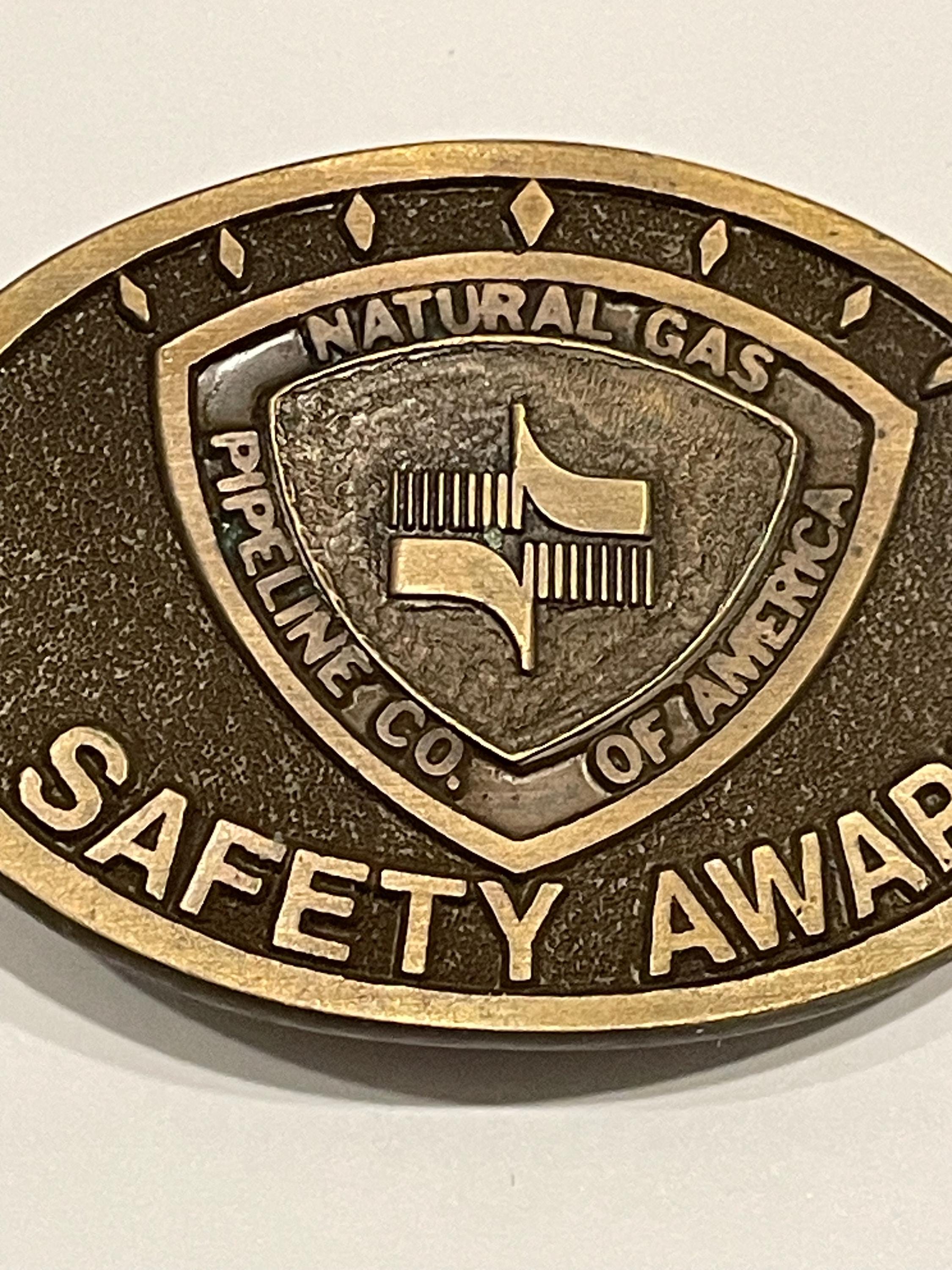 Natural Gas Pipeline of America Safety Award Brass Metal Belt Buckle by ...