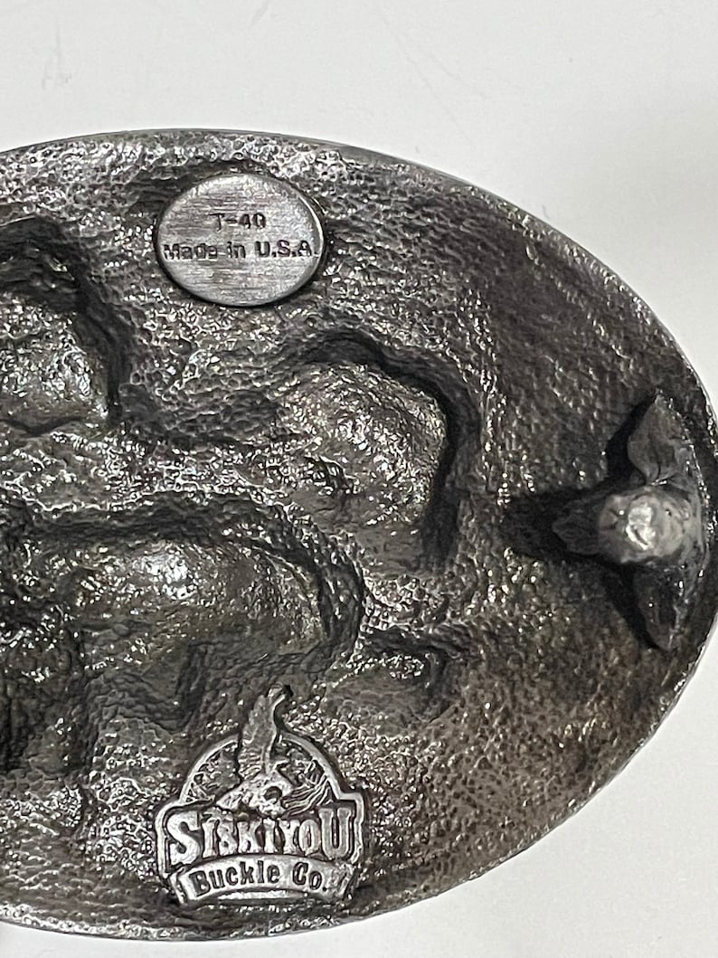 Native American on Horse Enamel Pewter Metal Belt Buckle Siskiyou 1986 VINTAGE UNIQUE RARE - Etsy