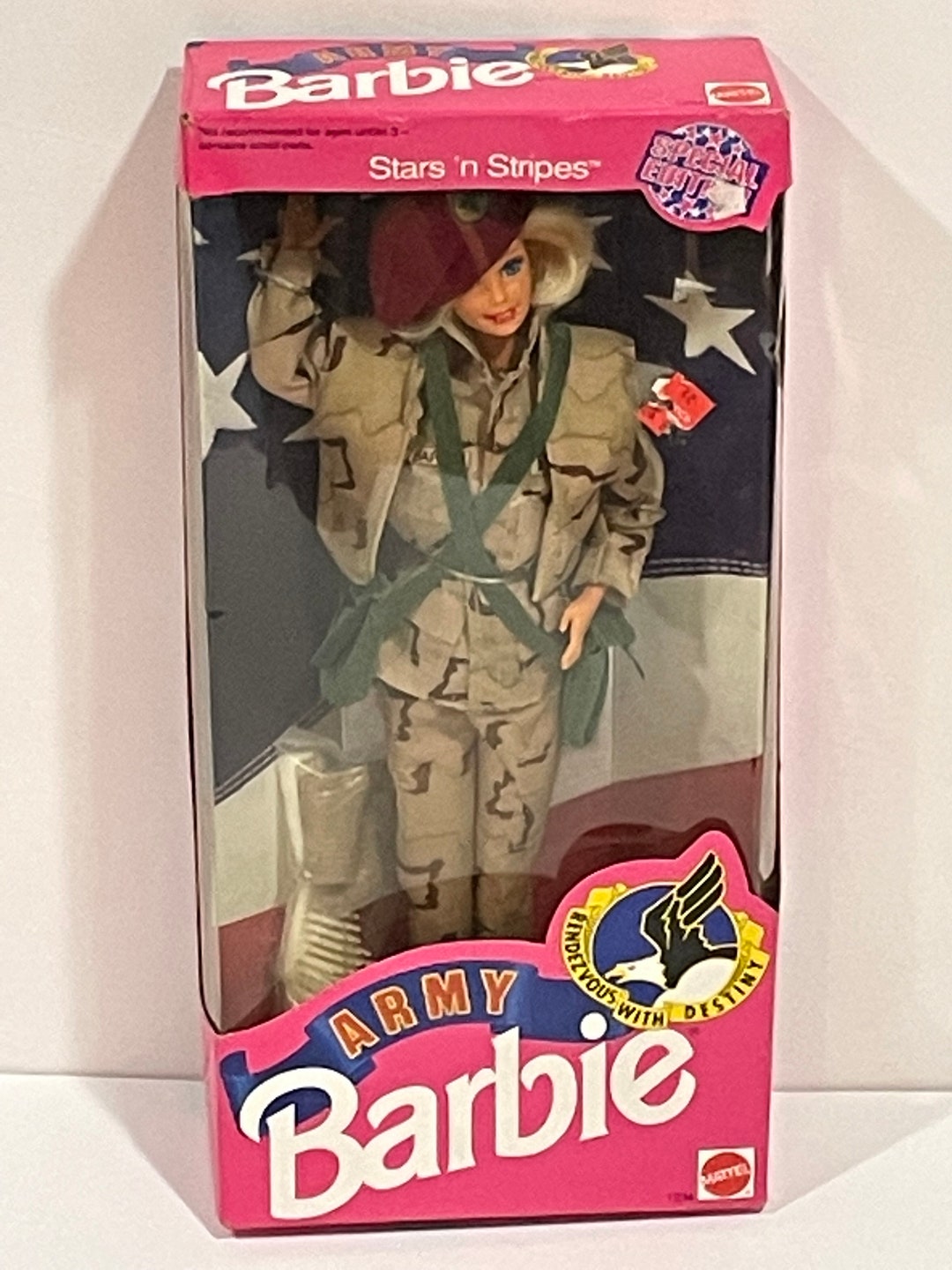 Army Barbie Doll Stars Stripes Special Edition 1992 New VINTAGE UNIQUE ...