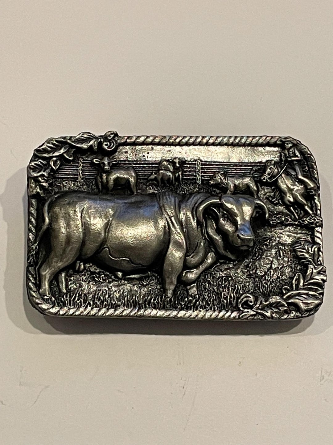 RODEO COWBOY OX Bergamot Brass Works Belt Buckle 1981 Vintage Unique ...