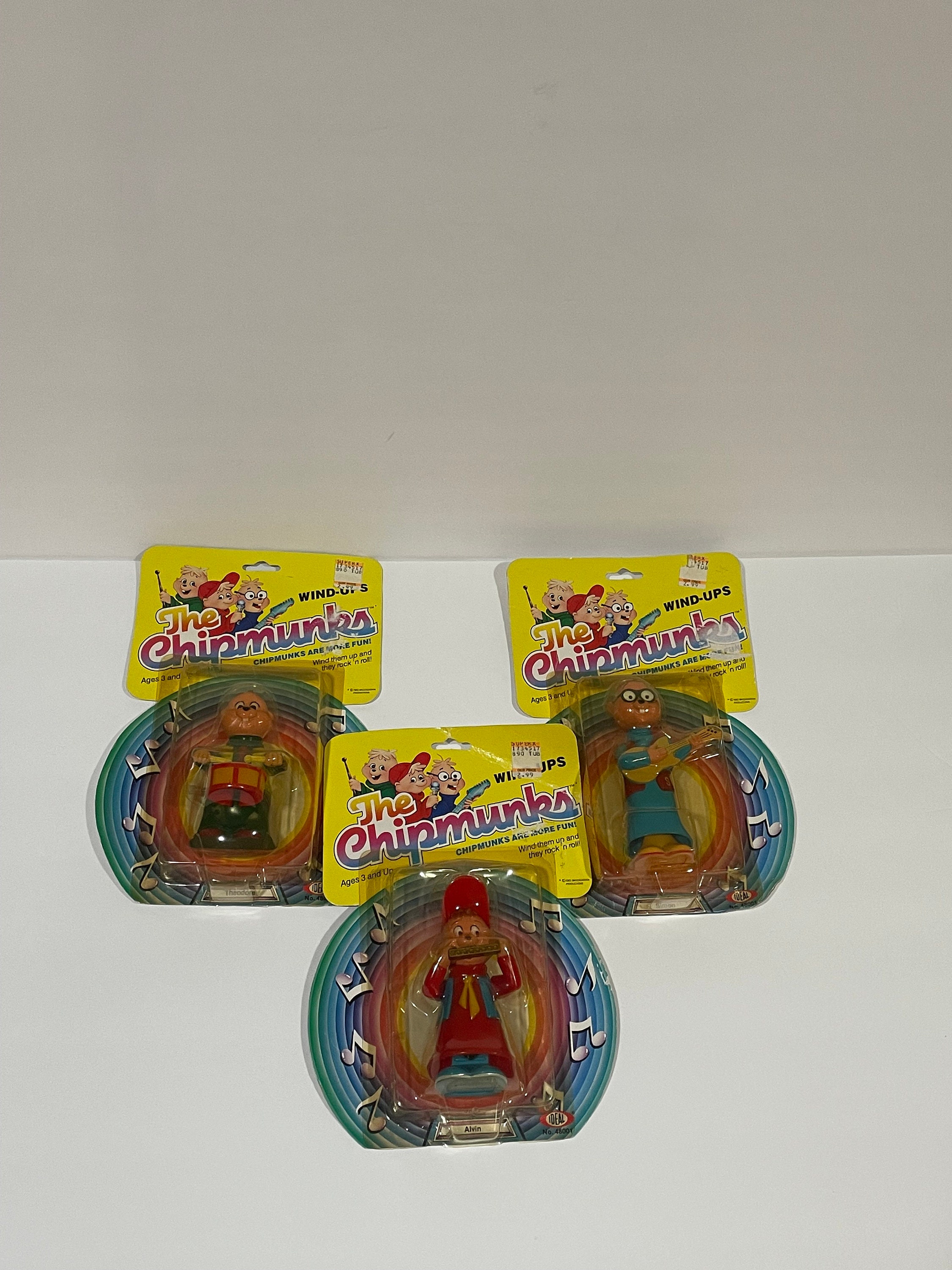 Alvin & the Chipmunks Wind up Toys Alvin Simon Theodore Band IDEAL 1983 ...