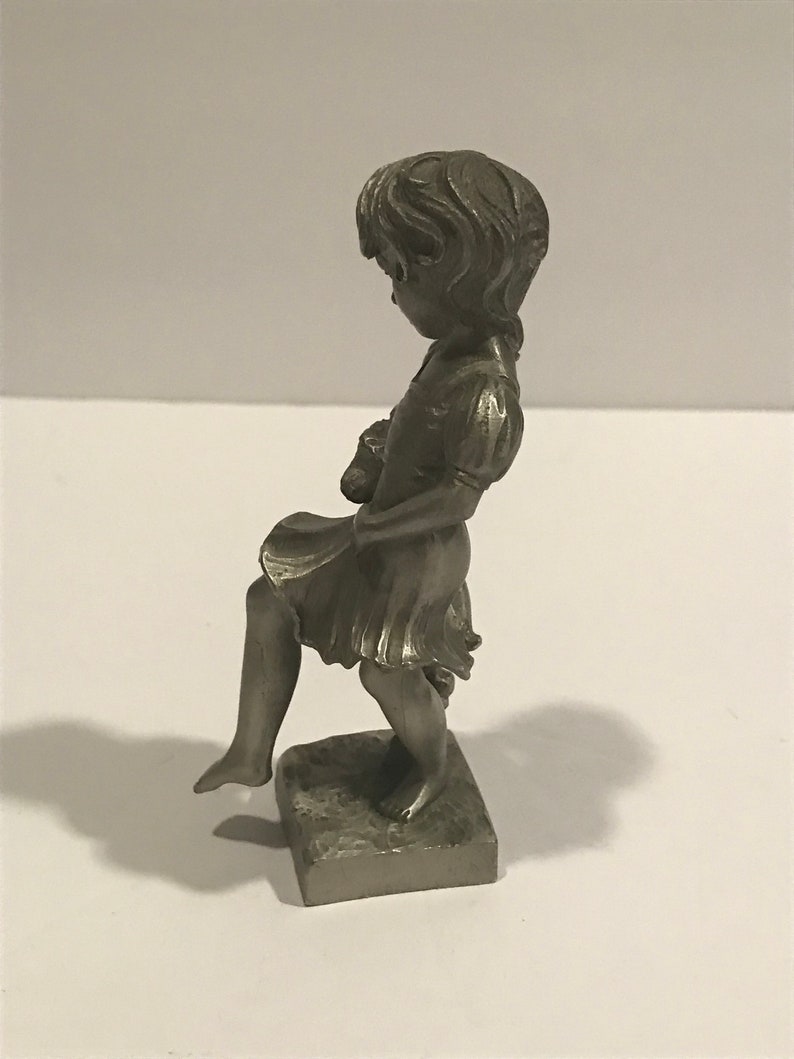 Ray Lamb Dancing Girl With Sheep Pewter Figurine Signed Lamb.vintage ...