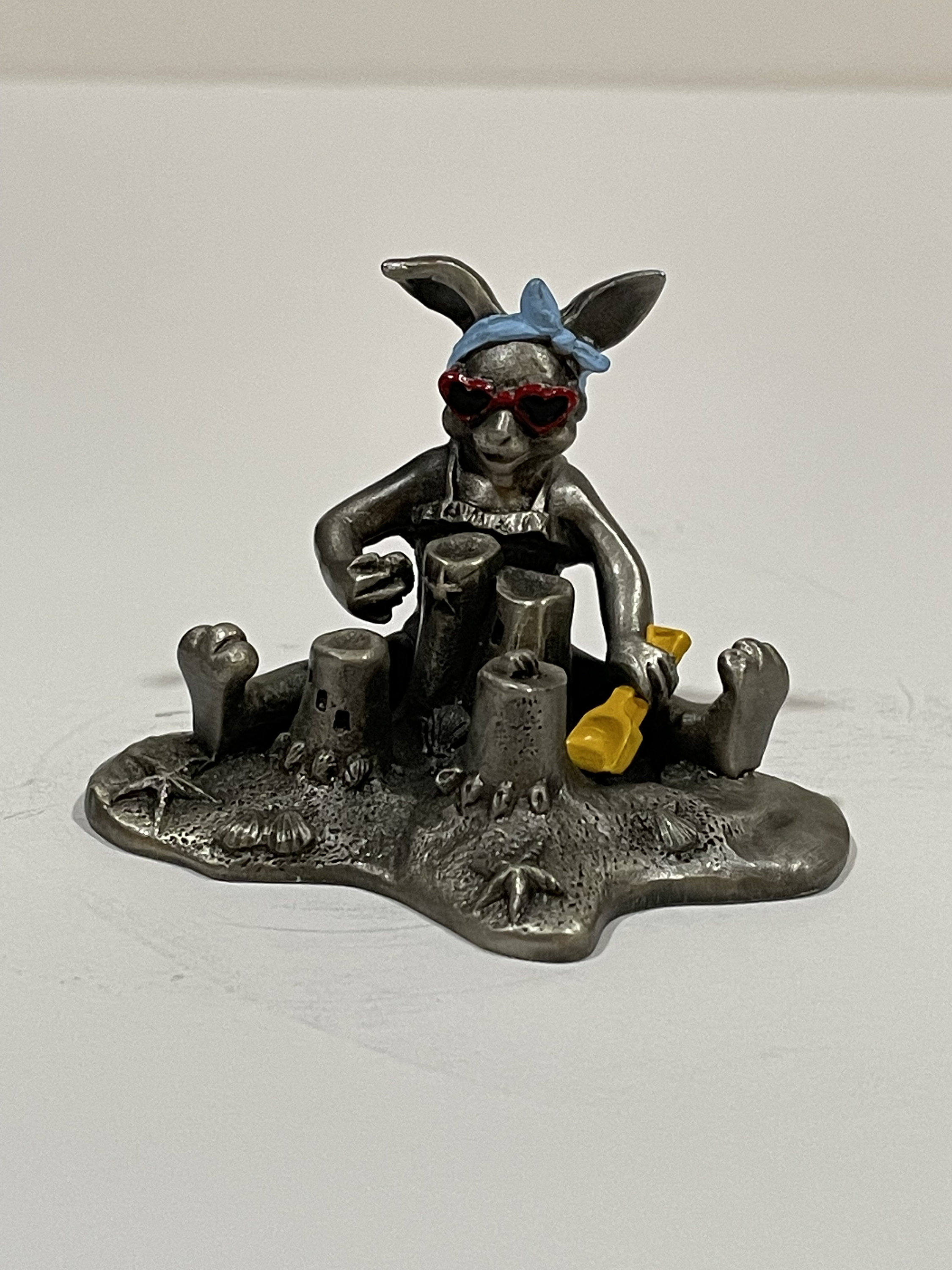 Bunny at the Beach Sandcastles Hudson Fine Pewter Figurine 1984 VINTGE UNIQUE RARE - Etsy