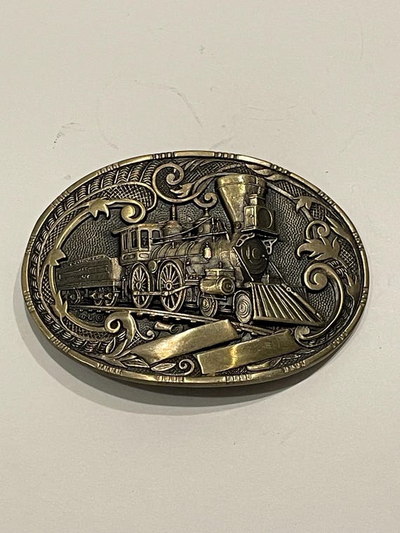 ADM Locomotive Railroad Steam Train Engine Solid Bras… - Gem