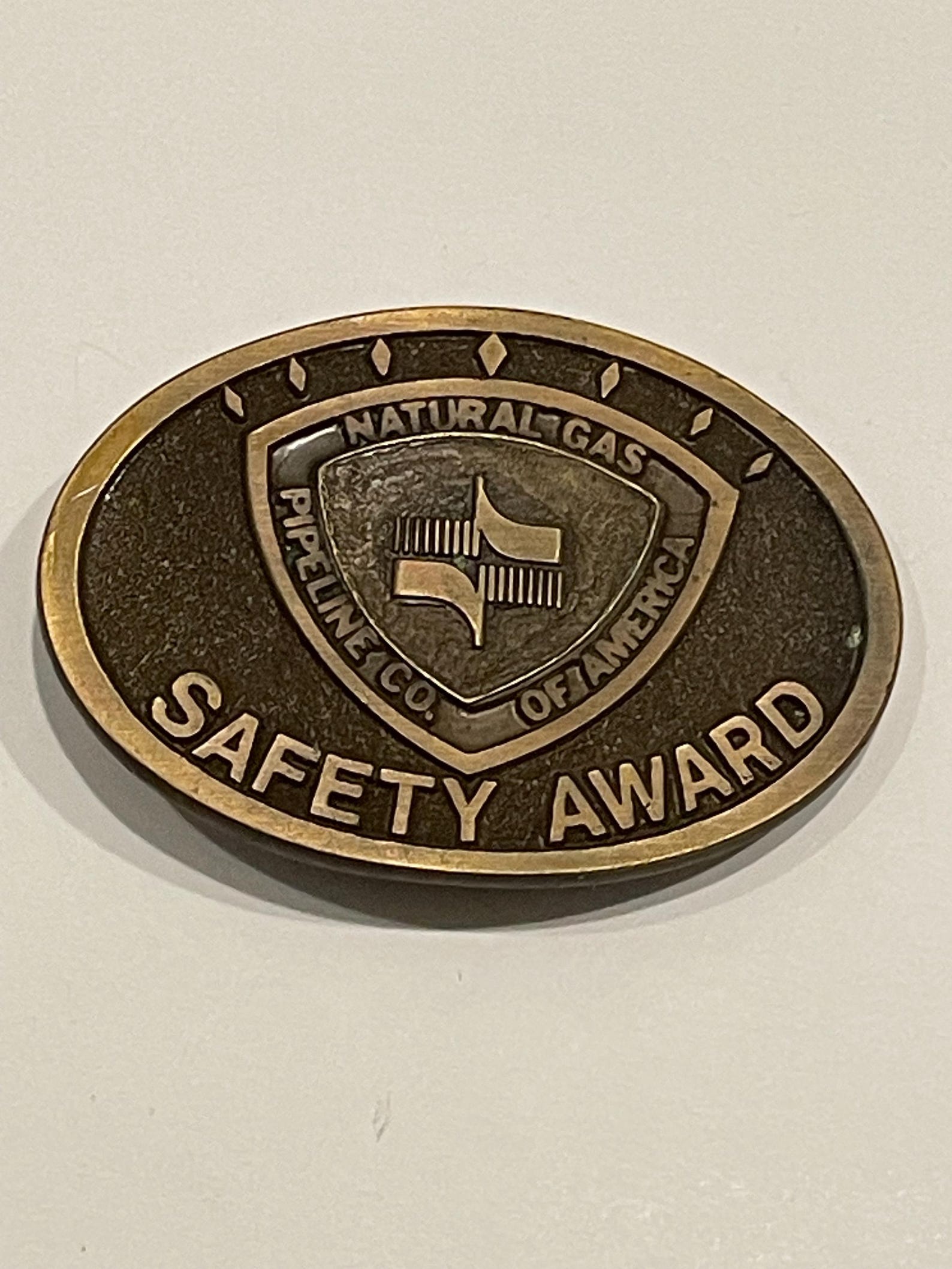 Natural Gas Pipeline of America Safety Award Brass Metal Belt Buckle by ...