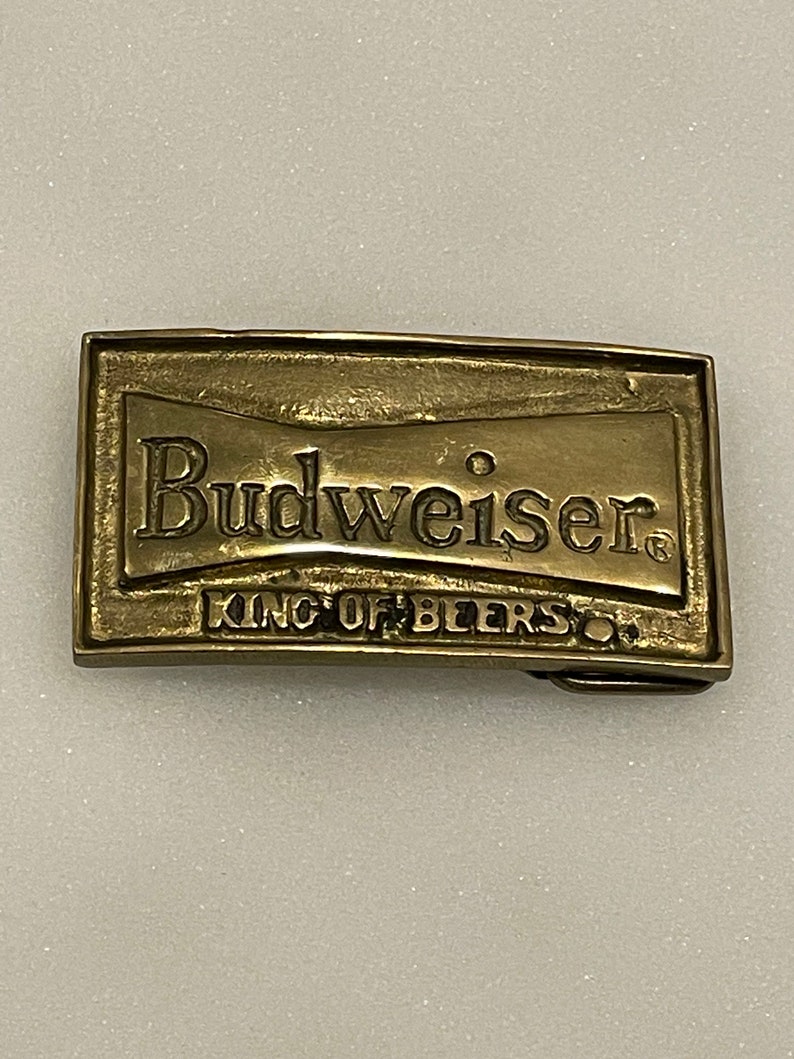BUDWEISER KING of BEERS Solid Brass Belt Buckle Vintage Unique Rare - Etsy