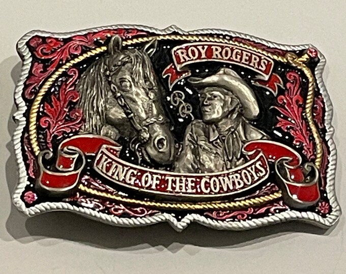 ROY ROGERS King of the Cowboys Enamel Metal Belt Buckle 1993 Limited ...