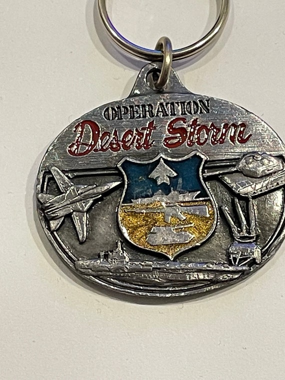 Operation Desert Storm Enamel Pewter Metal Keychain S… - Gem