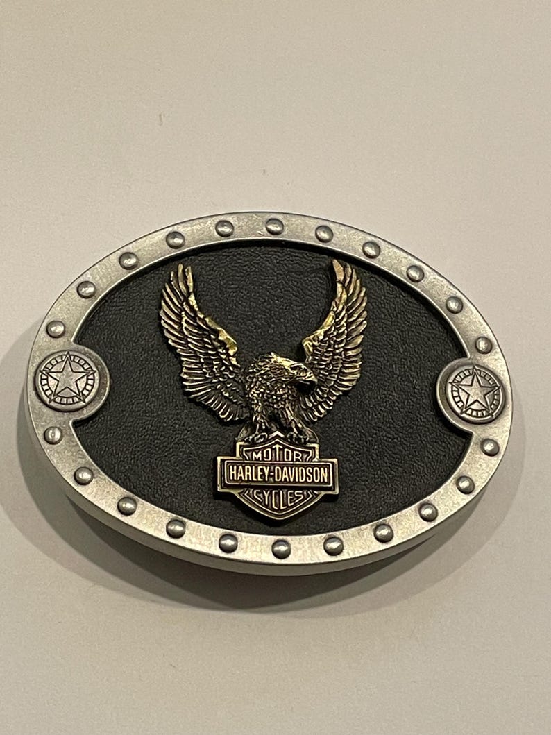 HARLEY DAVIDSON Motorcycles Eagle Traditional Logo Belt Buckle ...