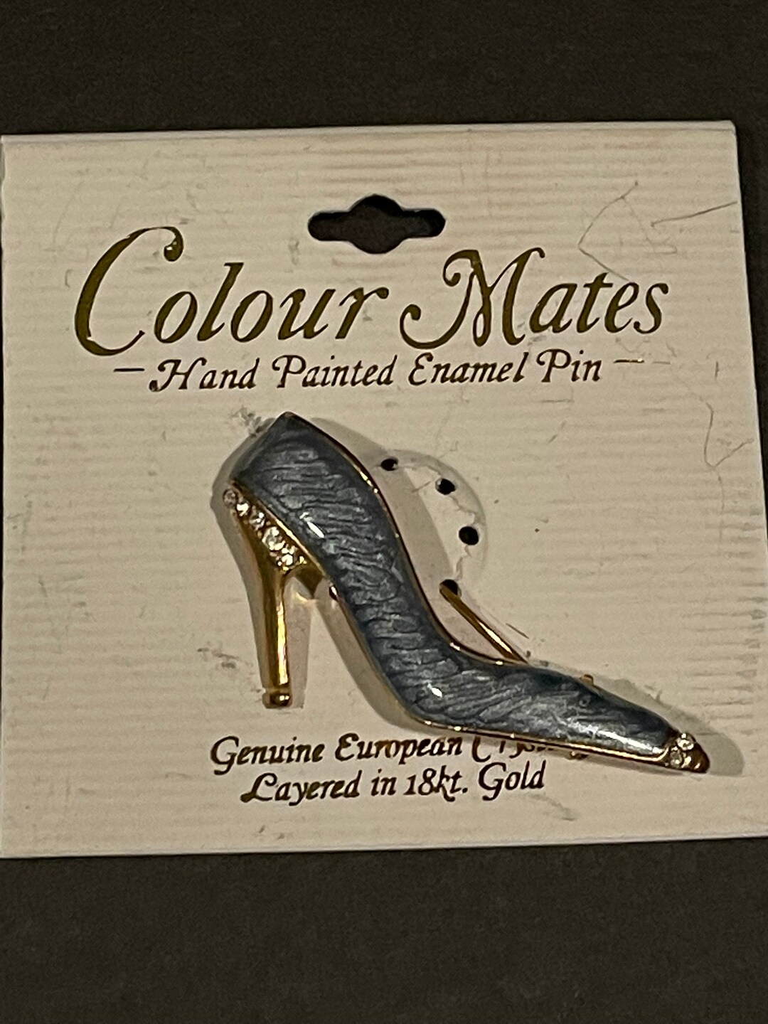High Heel Shoe Hand Painted Enamel Brooch Pin European Crystals Layered ...