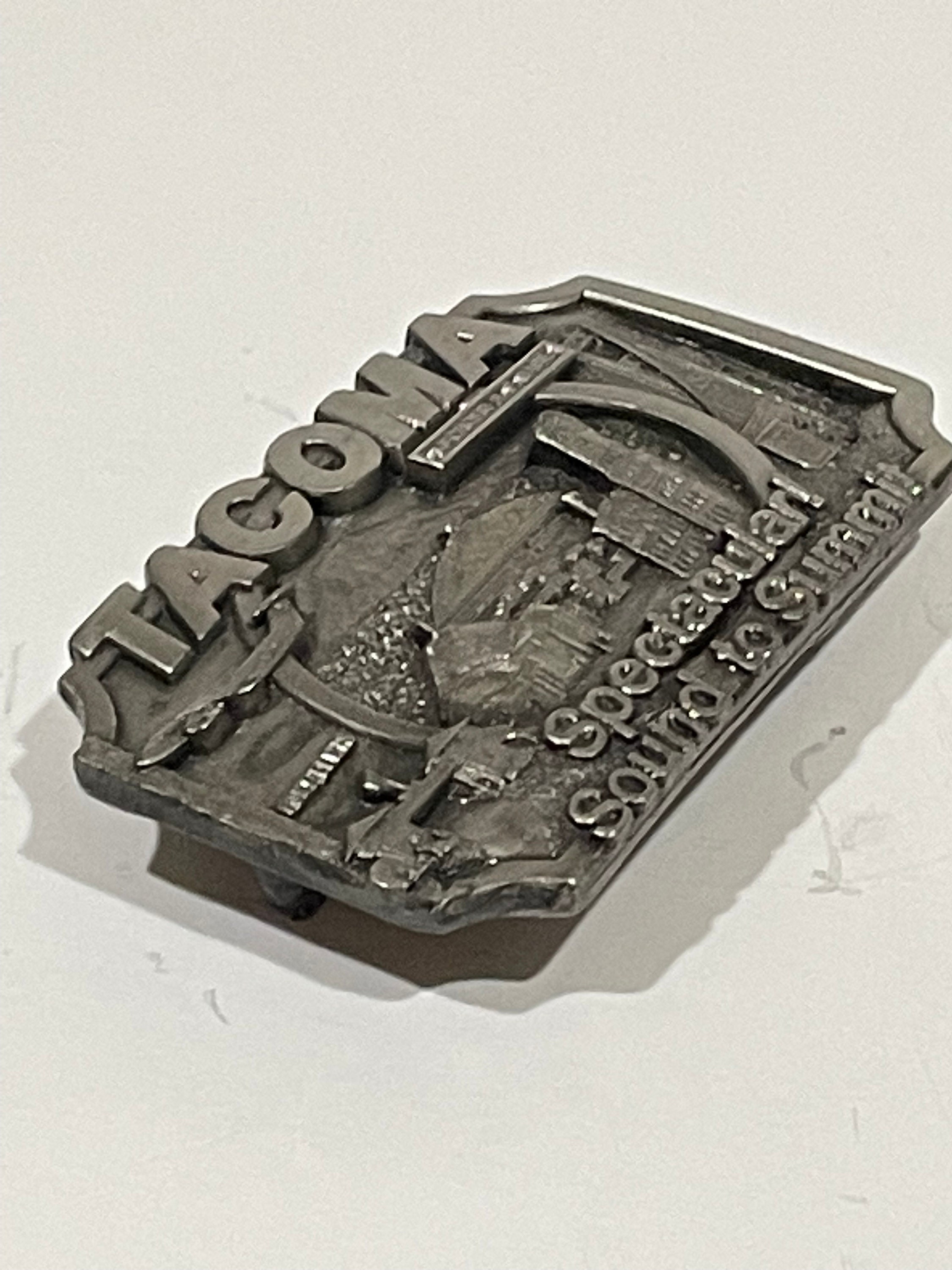 Tacoma Sound to Summit 3D Pewter Metal Belt Buckle 1983 Siskiyou ...