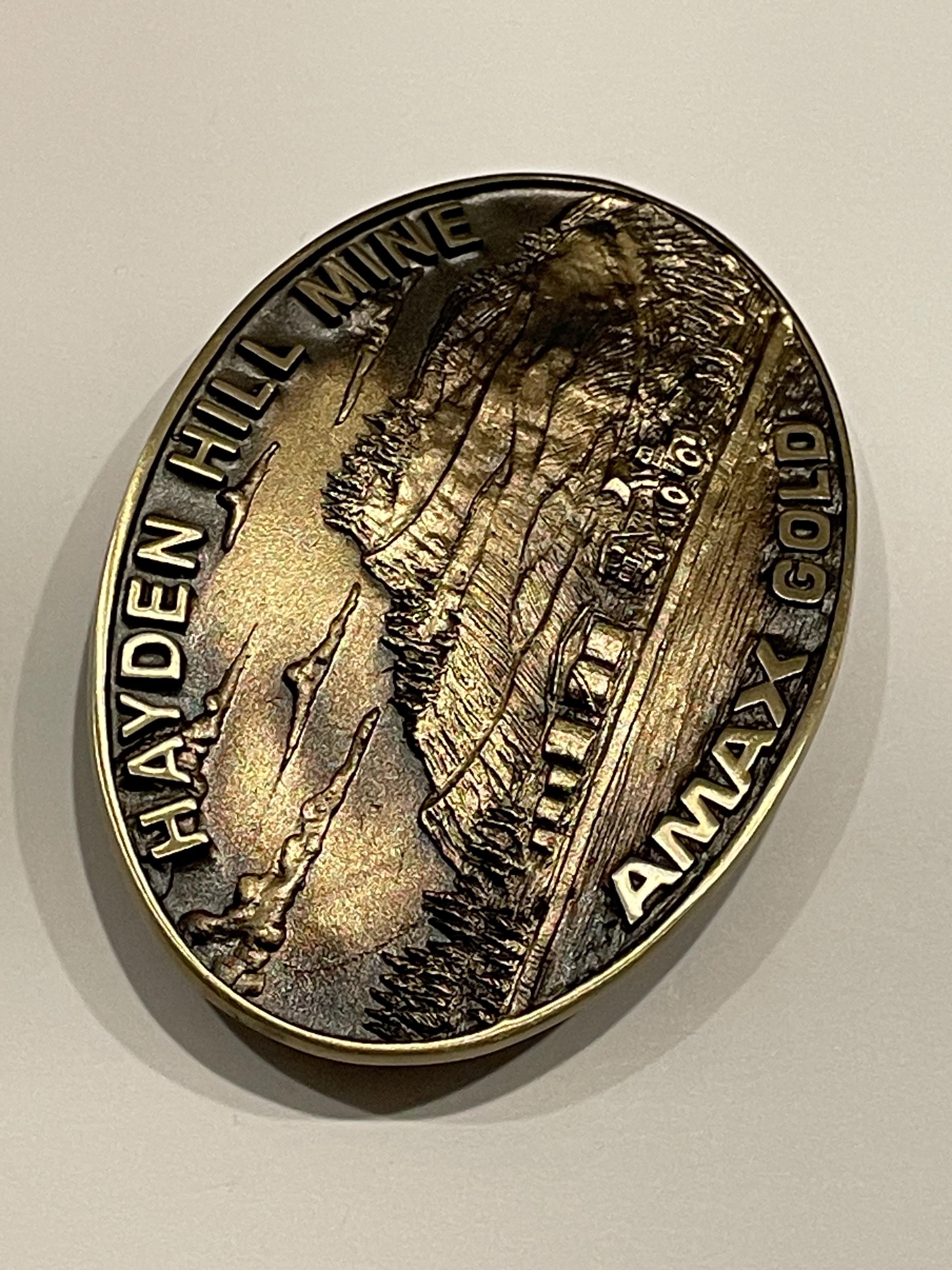 HAYDEN Hill Mine AMAX GOLD Solid Bronze Belt Buckle Limited Vintage ...
