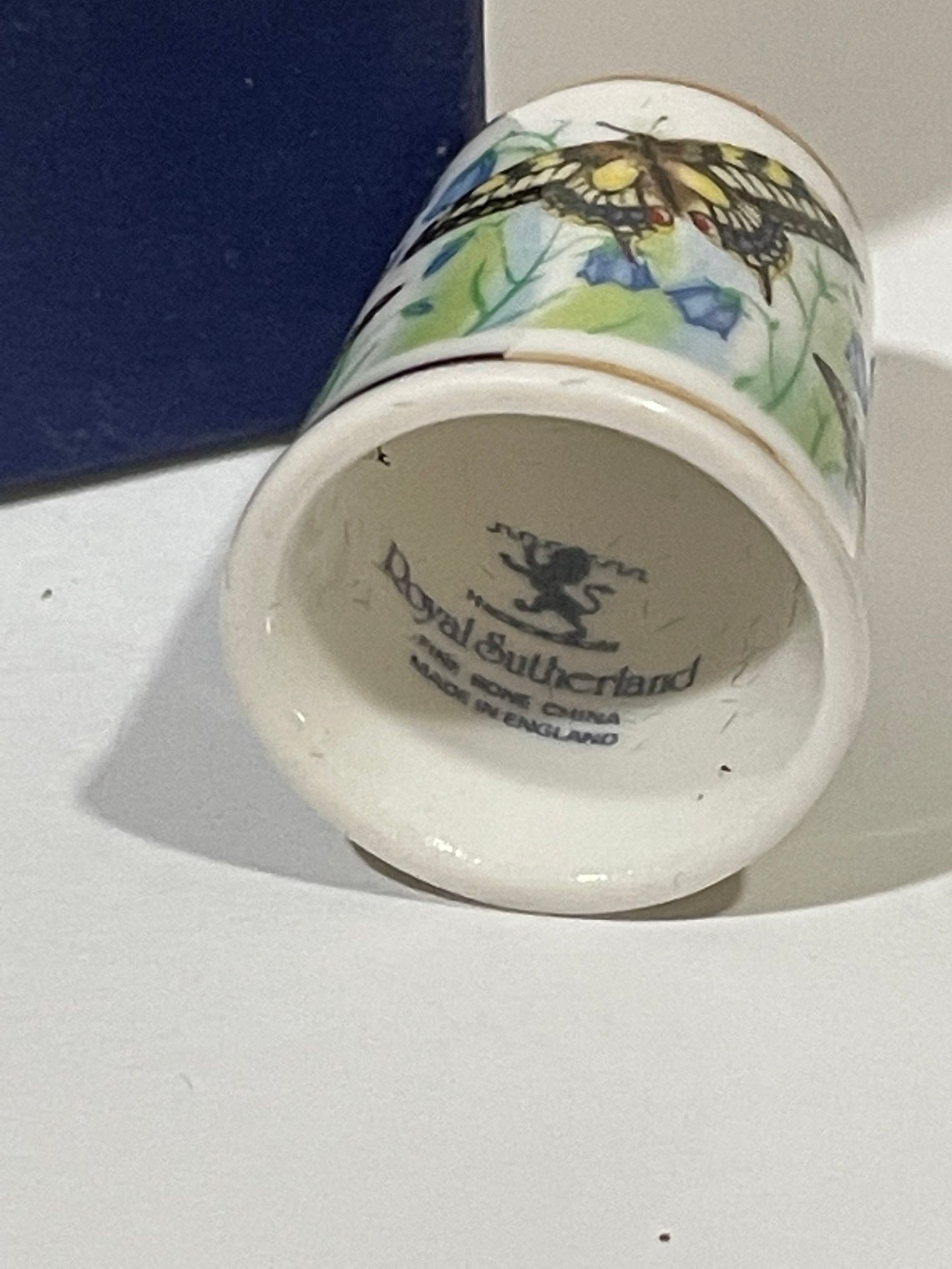 Royal Sutherland Butterfly Fine Bone China Thimble With Box Made in ...