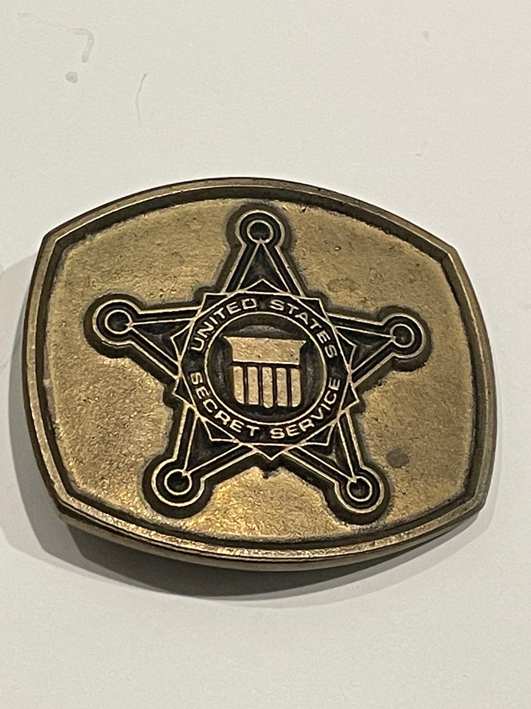 UNITED STATES SECRET Service Brass Metal Belt Buckle Vintage Unique ...
