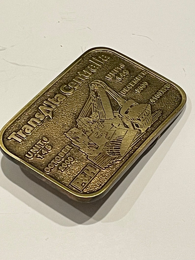 P&H Transalta Centralia Coal Mine Dragline Brass Metal Belt Buckle ...
