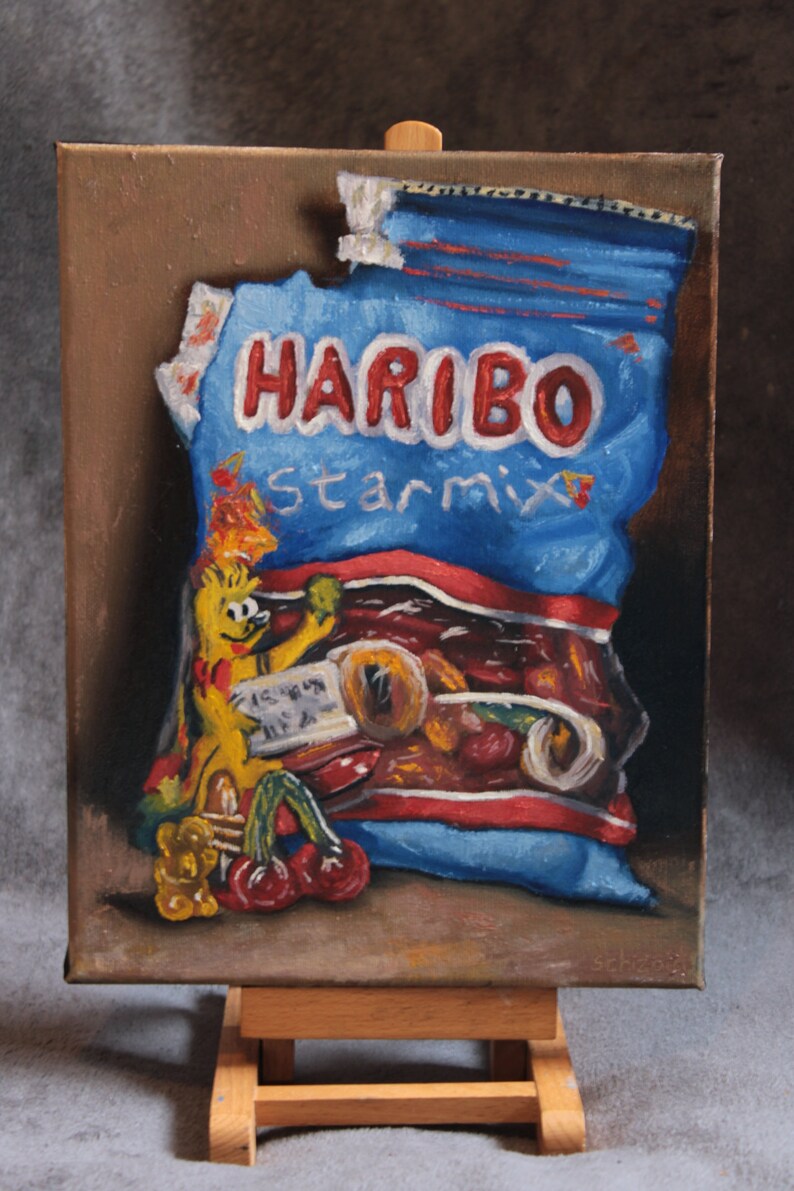 ORIGINAL Haribo Sweets Still Life Oil Painting Realism Classical Canvas ...