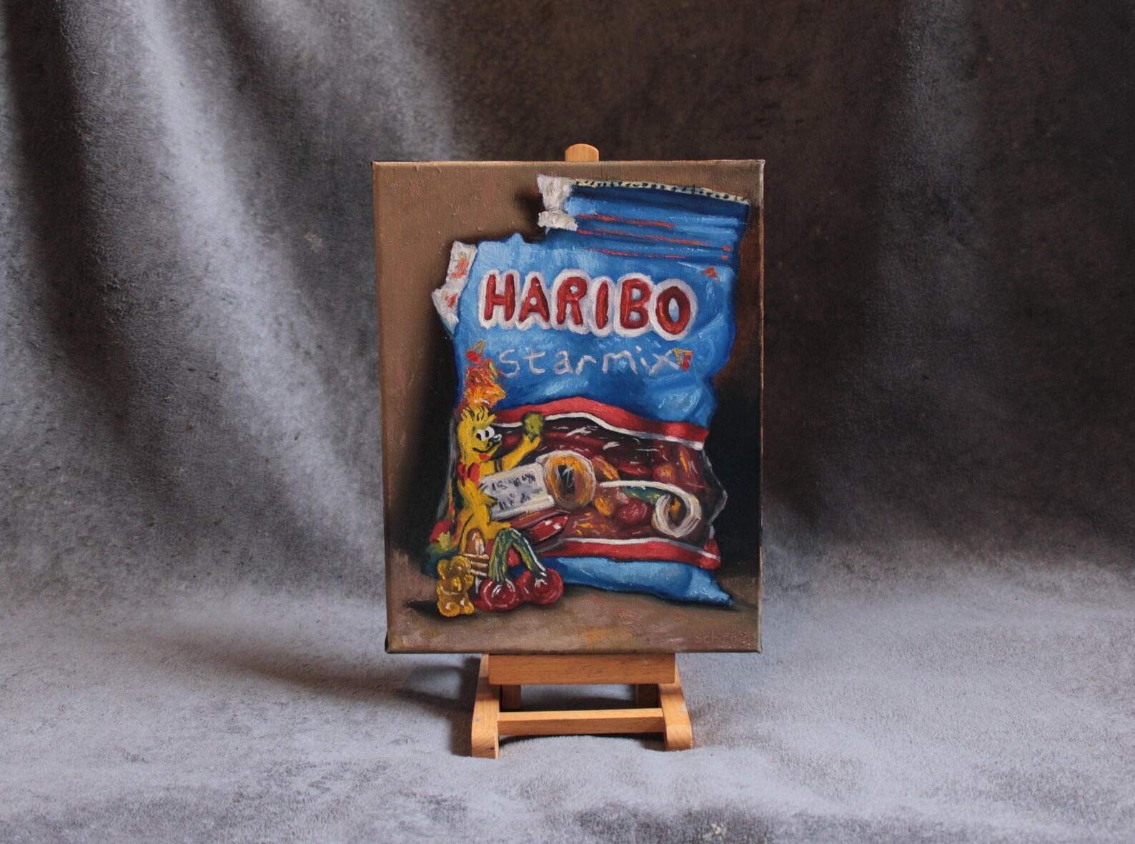 ORIGINAL Haribo Sweets Still Life Oil Painting Realism Classical Canvas ...
