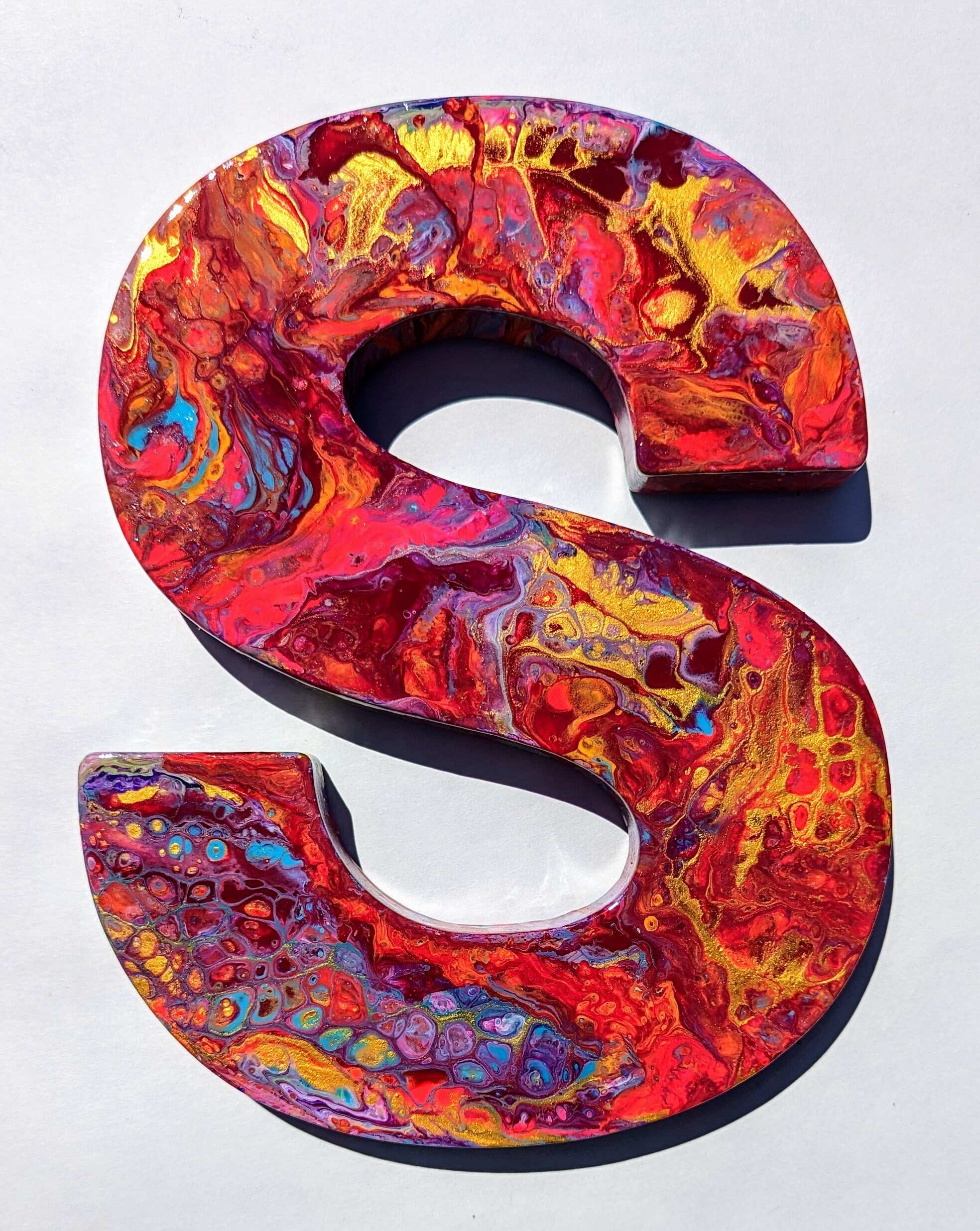 Unique Personalized Fluid Art Letters Handmade Childrens Room Gift Wall ...