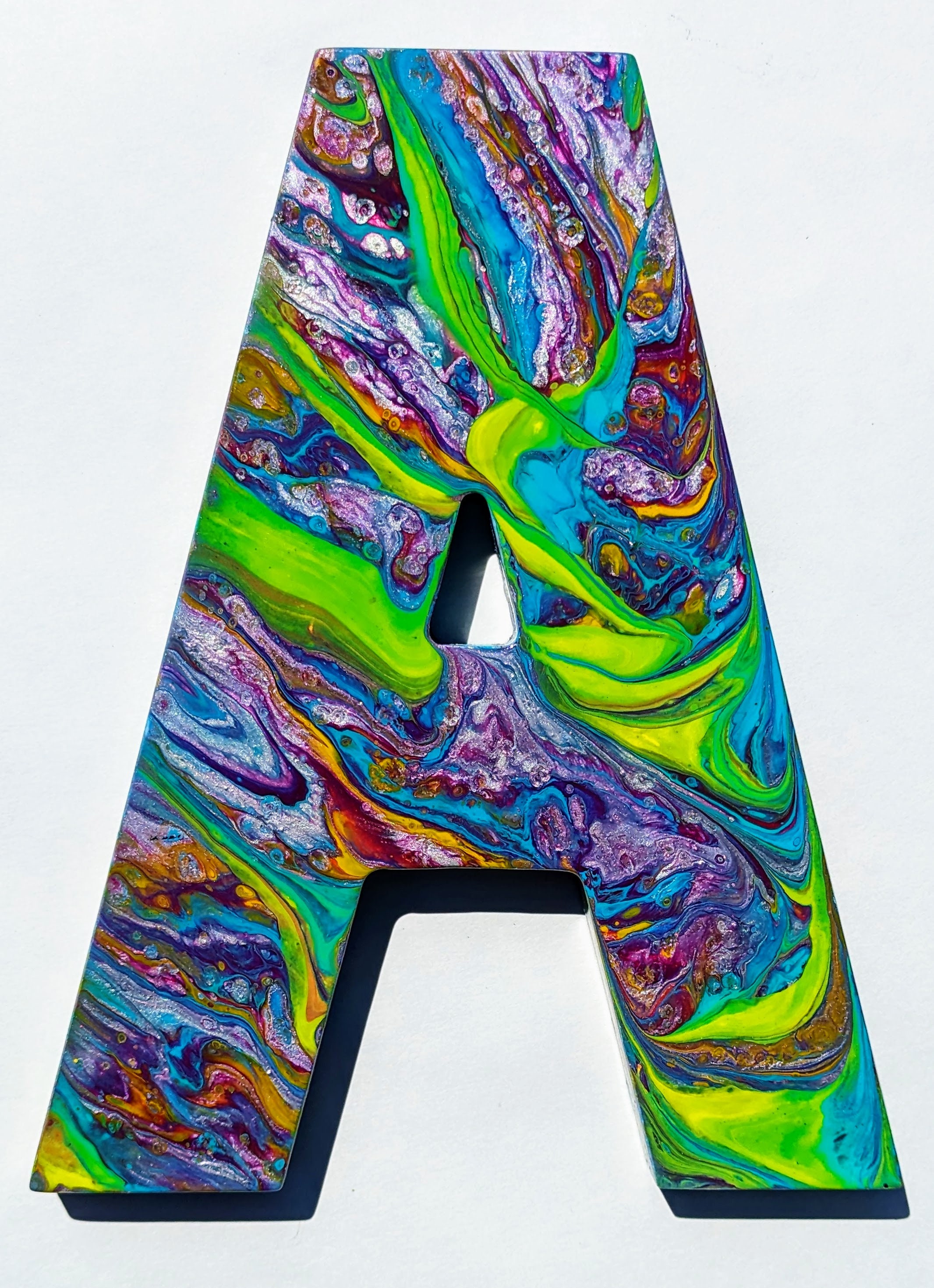 Unique Personalized Fluid Art Letters Handmade Childrens Room Gift Wall ...