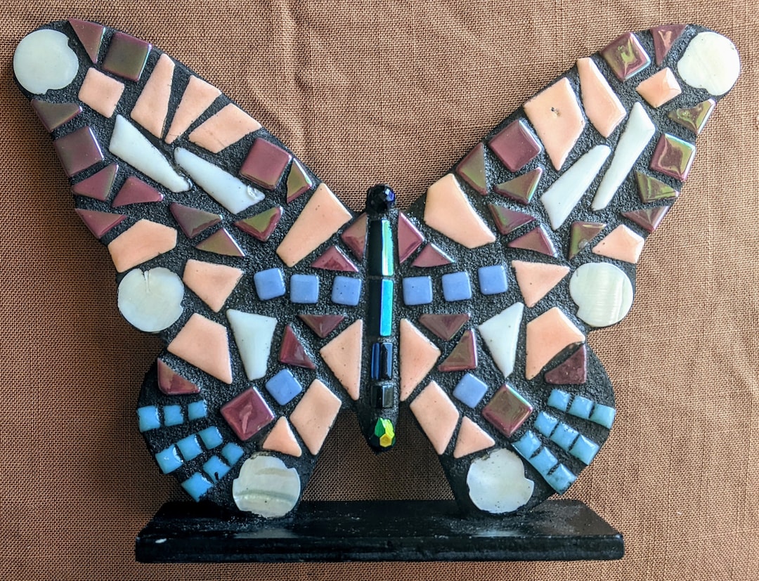 Mosaic Butterfly- Sits on Flat Surface One of a Kind Mosaic Art for ...