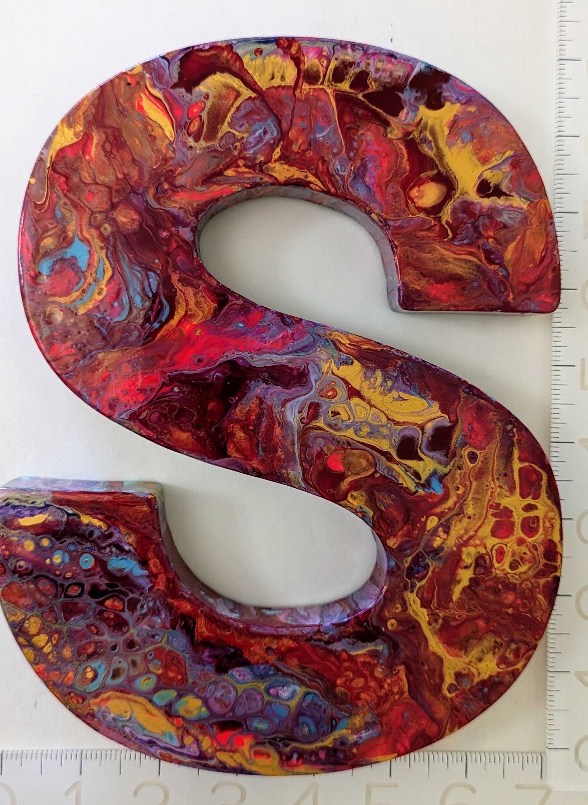 Unique Personalized Fluid Art Letters Handmade Childrens Room Gift Wall ...