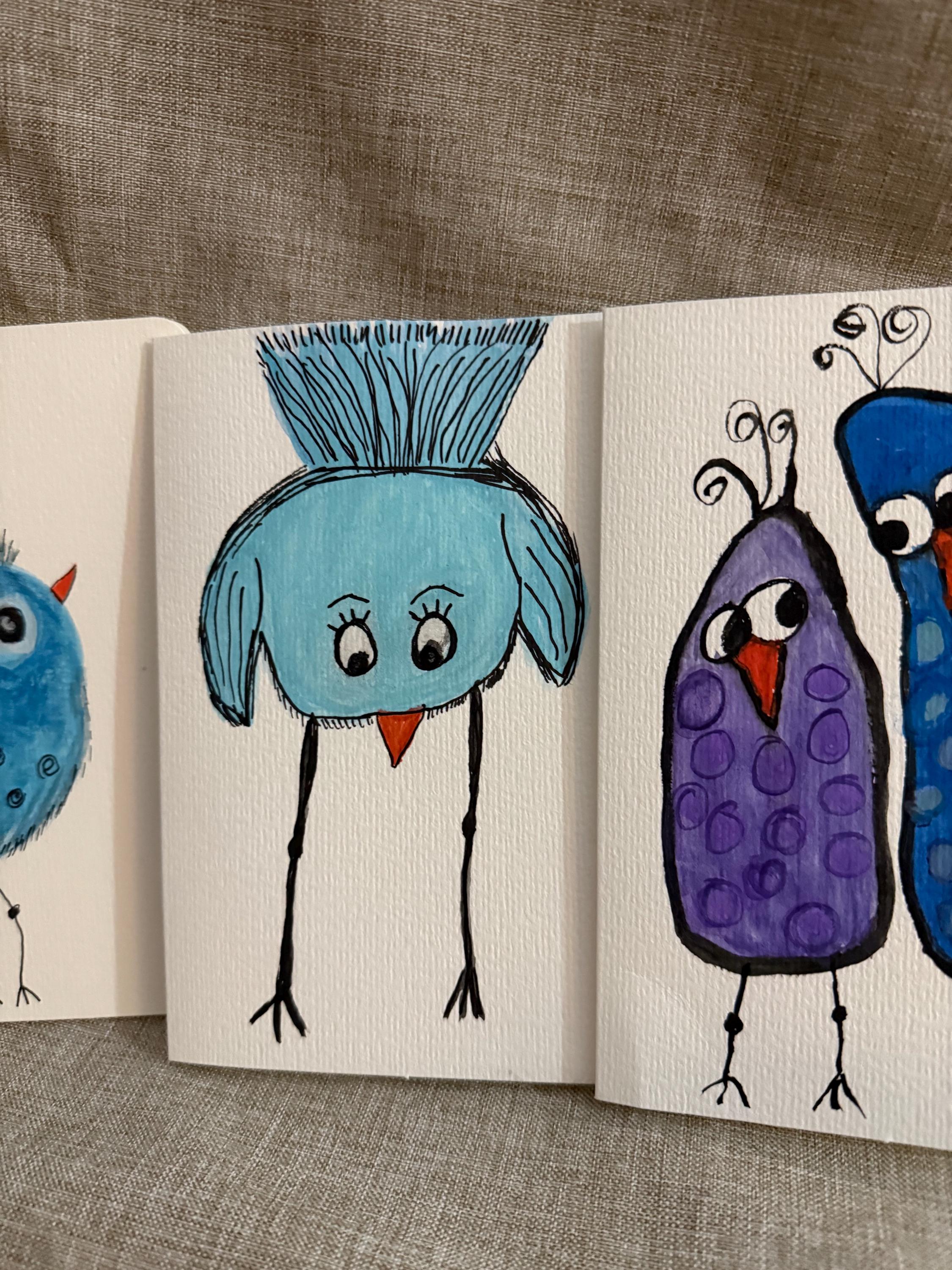 Hand Painted Greeting Card - Etsy