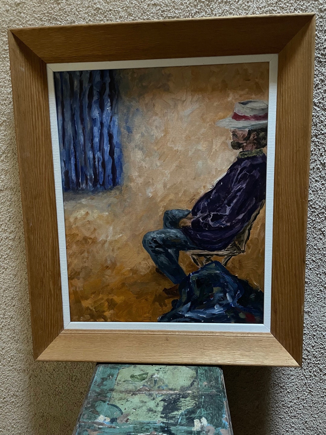 The Man in the Chair Clint Eastwood Character Painting Old Man Sitting ...