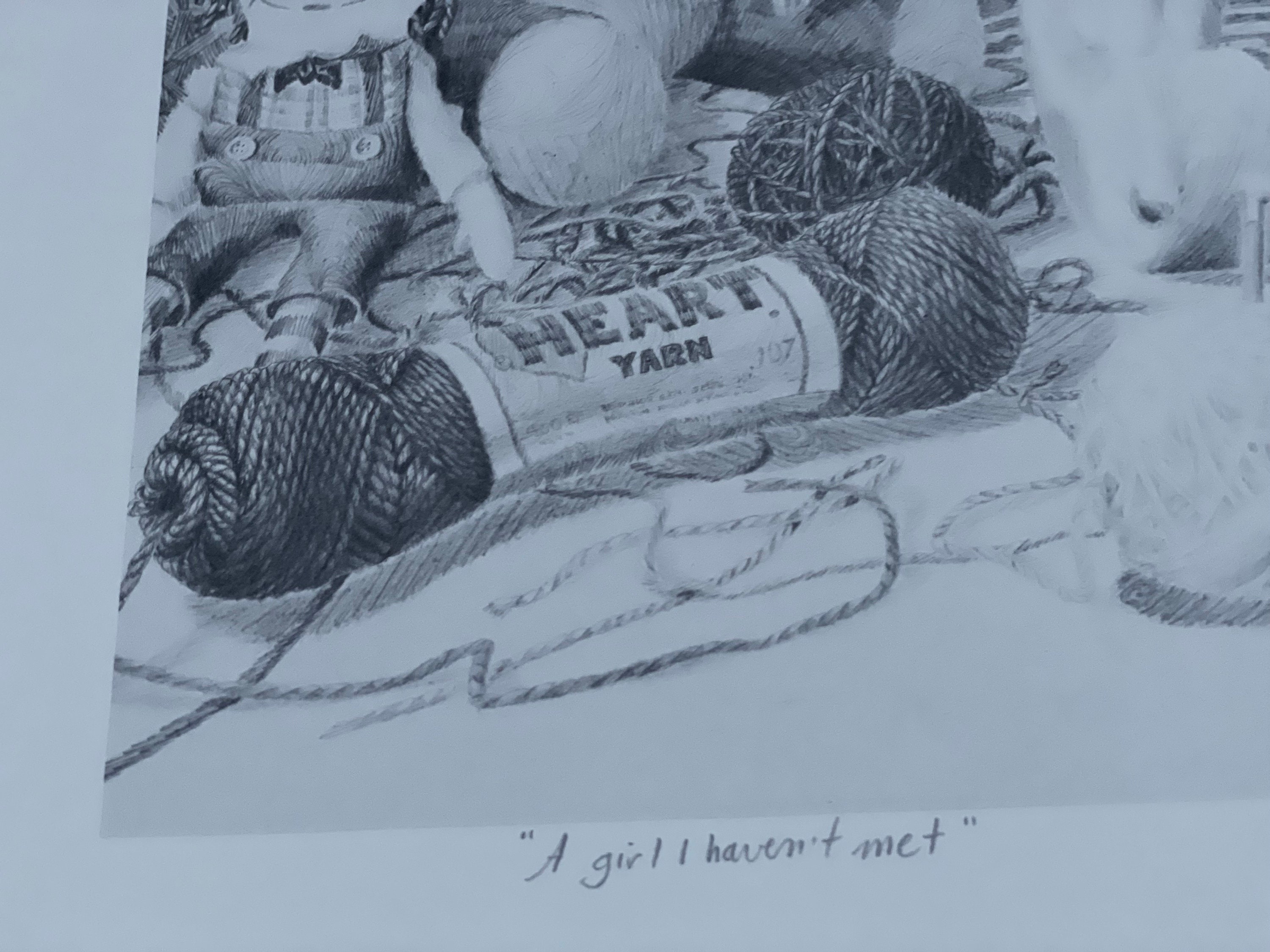 Girl I Haven't Met James Cline Albuquerque Pencil Artist 1980-70s - Etsy
