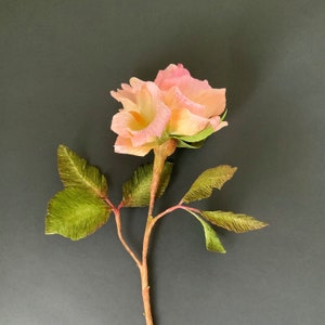 Crepe Paper Autumn Rose Printable Tutorial and Templates, Flower Files ...