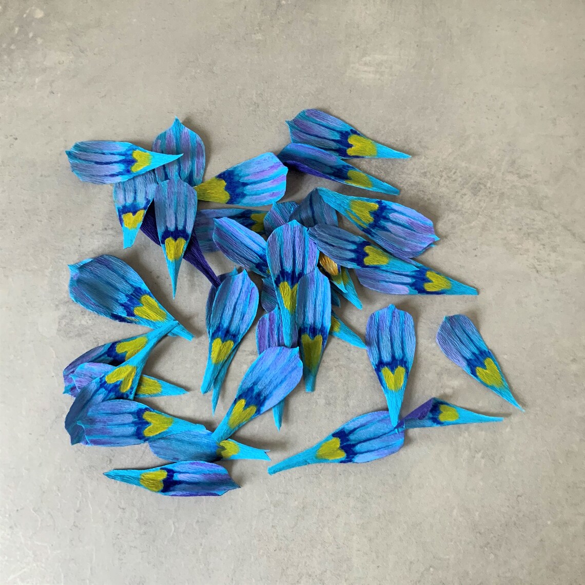 Crepe Paper Blue Wildflower Step by Step Tutorial - Etsy