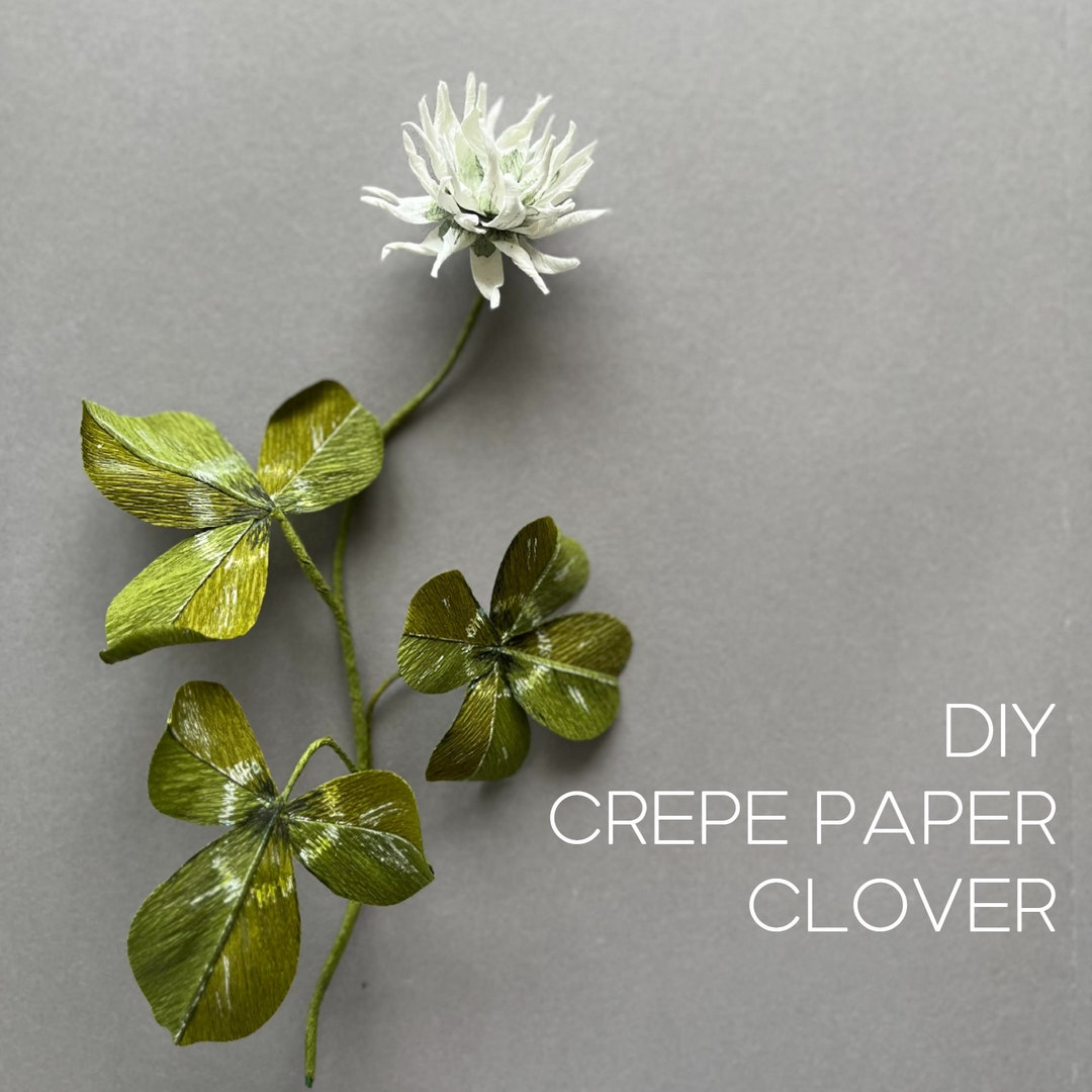 Crepe Paper Clover Flower Tutorial for Beginners DIY Clover - Etsy